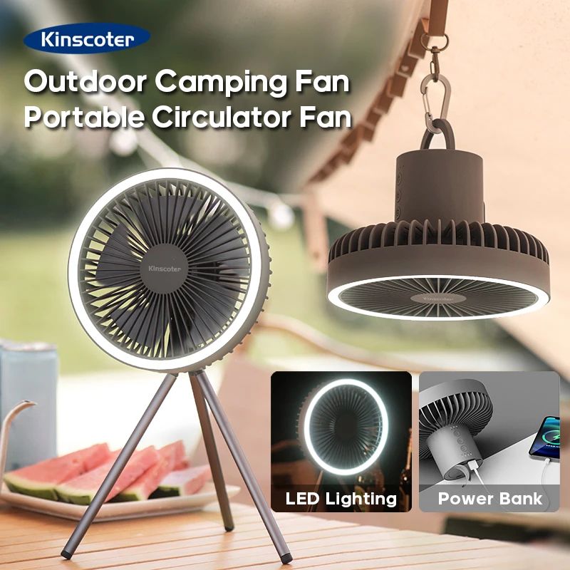 Rechargeable Camping Fan with LED & Power Bank | Inspire Uplift