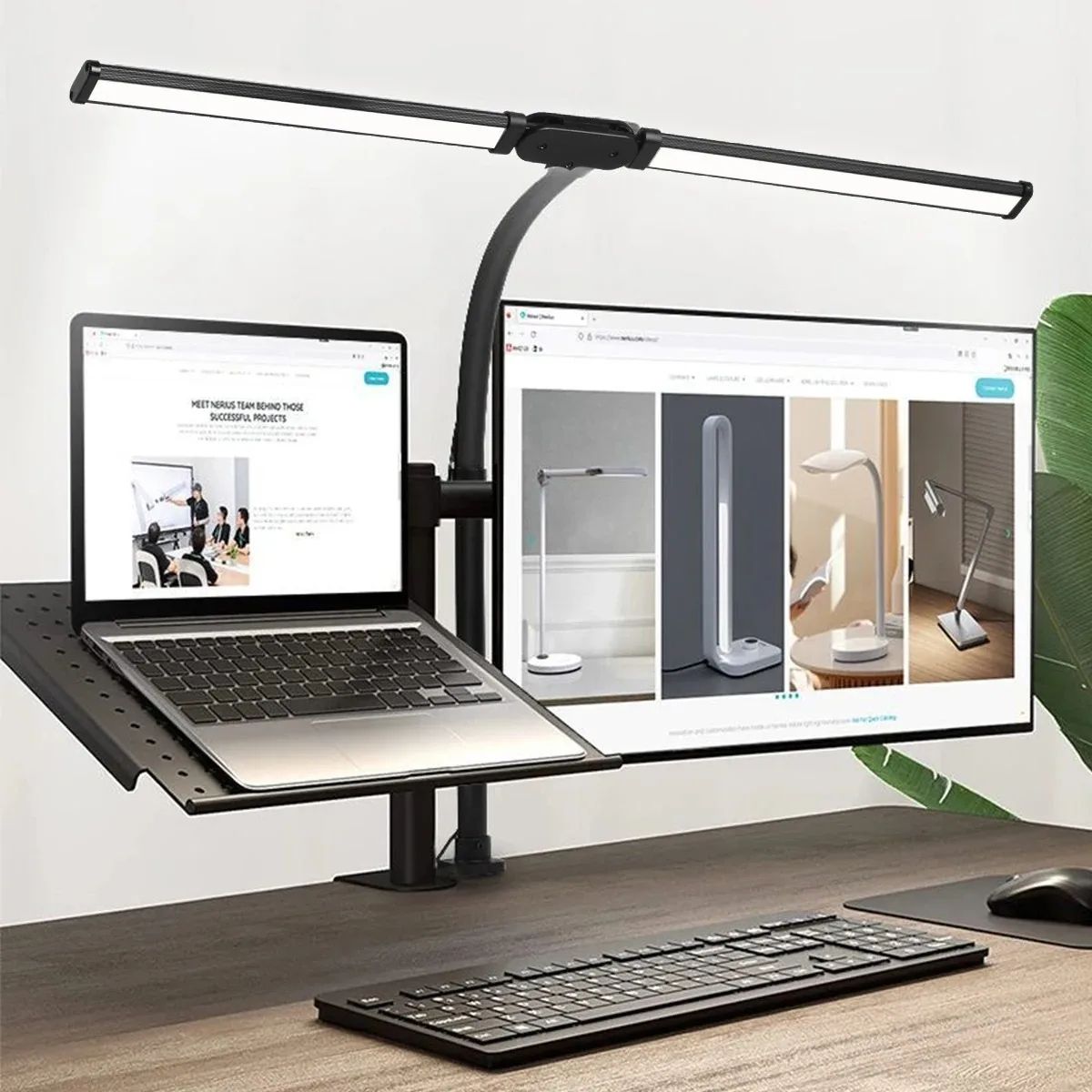 Dimmable Dual Head LED Desk Lamp for Office, Reading & Gamin | Inspire ...