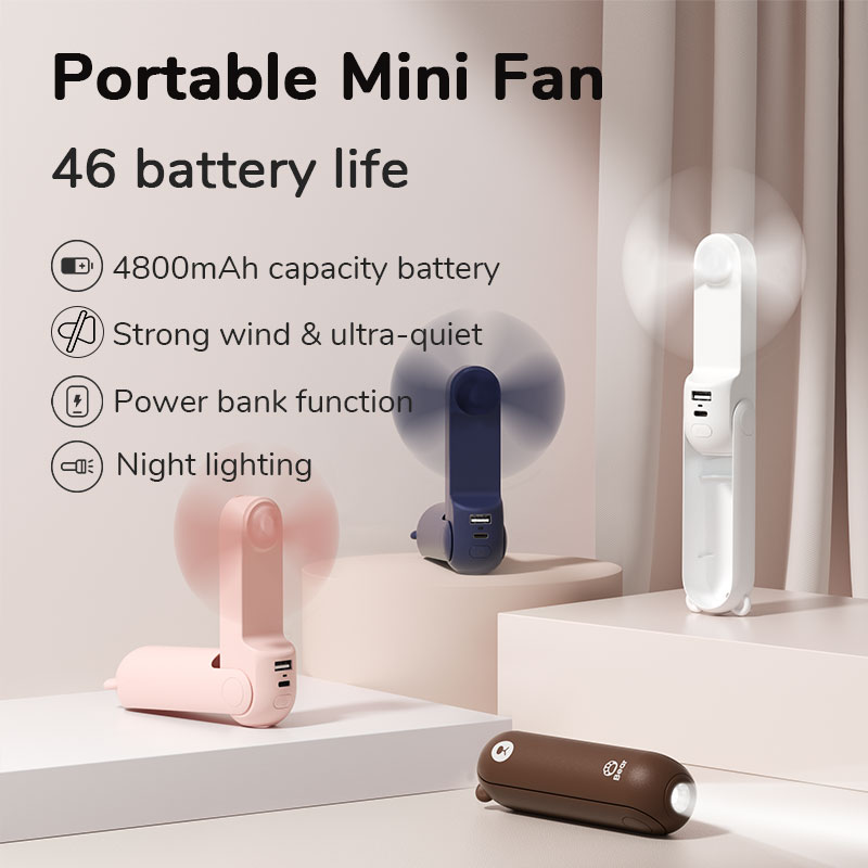Mini Handheld USB Fan 4500mAh Power Bank Light | Inspire Uplift