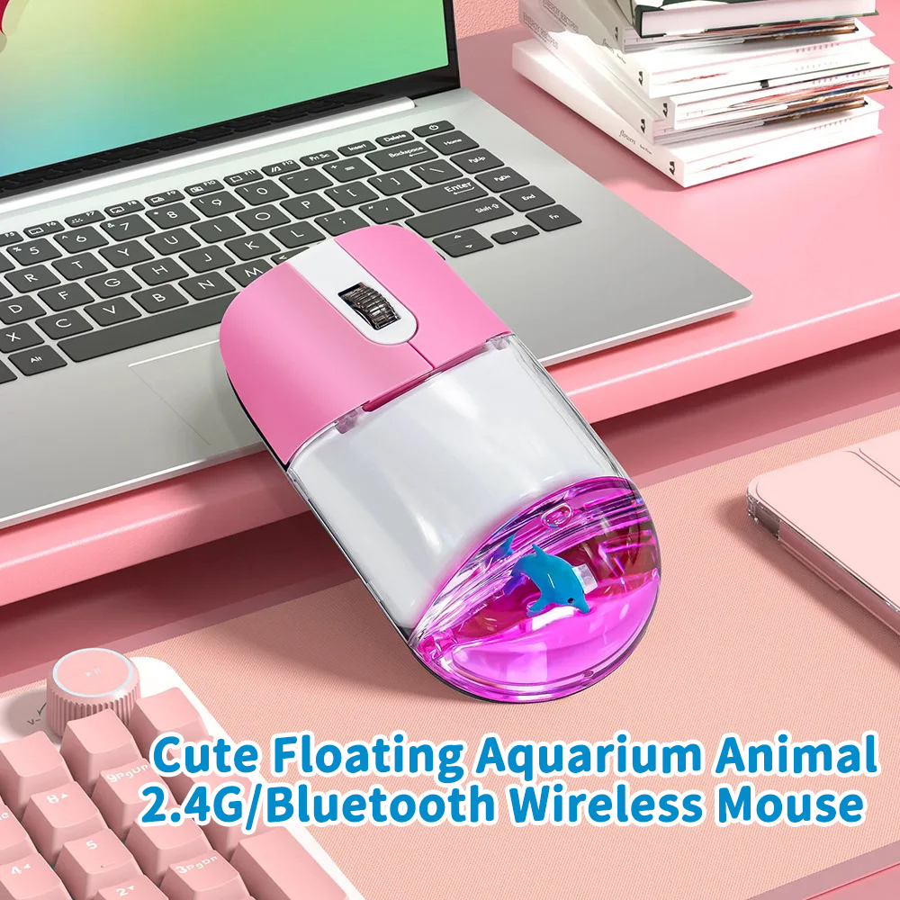 Cute Floating Aquarium Wireless Mouse Bluetooth Ocean PC | Inspire Uplift