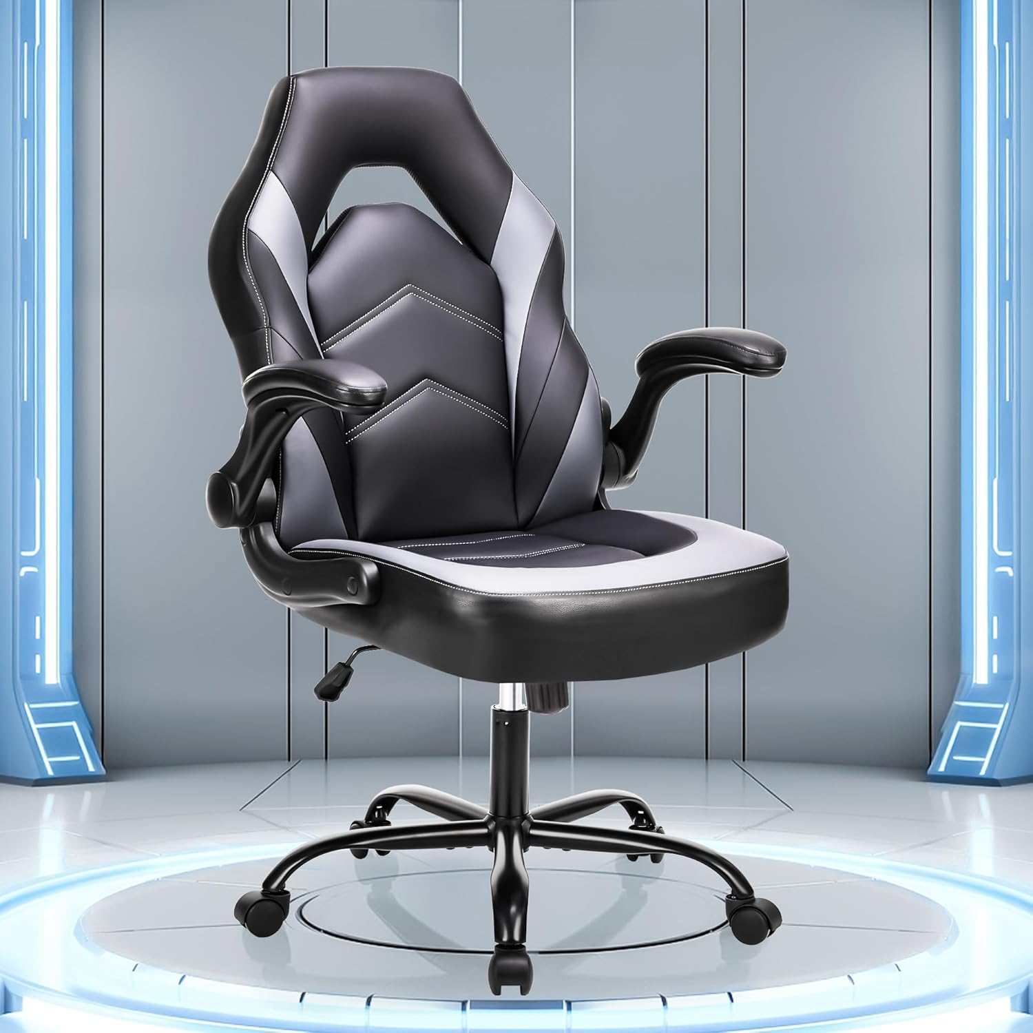 Big and Tall Leather Gaming Office Chair Adjustable Swivel | Inspire Uplift