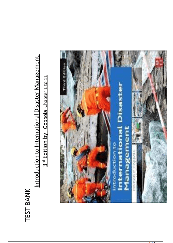 Test Bank - Introduction to International Disaster Managemen | Inspire ...