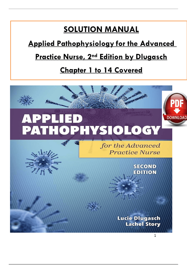 Solution Manual - Applied Pathophysiology for the Advanced P | Inspire ...