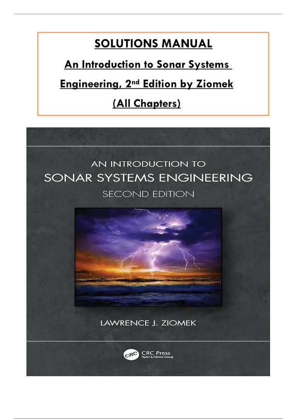 Solution Manual An Introduction To Sonar Systems Engineeri Inspire Uplift