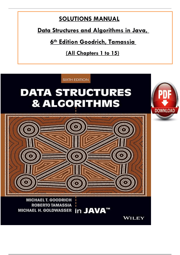 Solution Manual Data Structures And Algorithms In Java 6t Inspire 3669