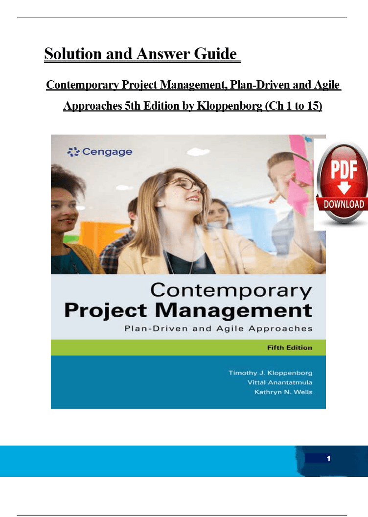 Solutions Manual for Contemporary Project Management, Plan-D | Inspire ...