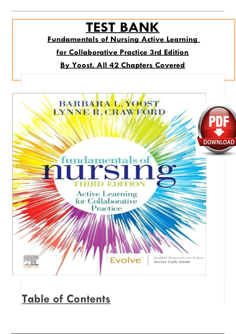 Fundamentals of Nursing, 3rd Edition by Yoost - Test Bank, A | Inspire ...