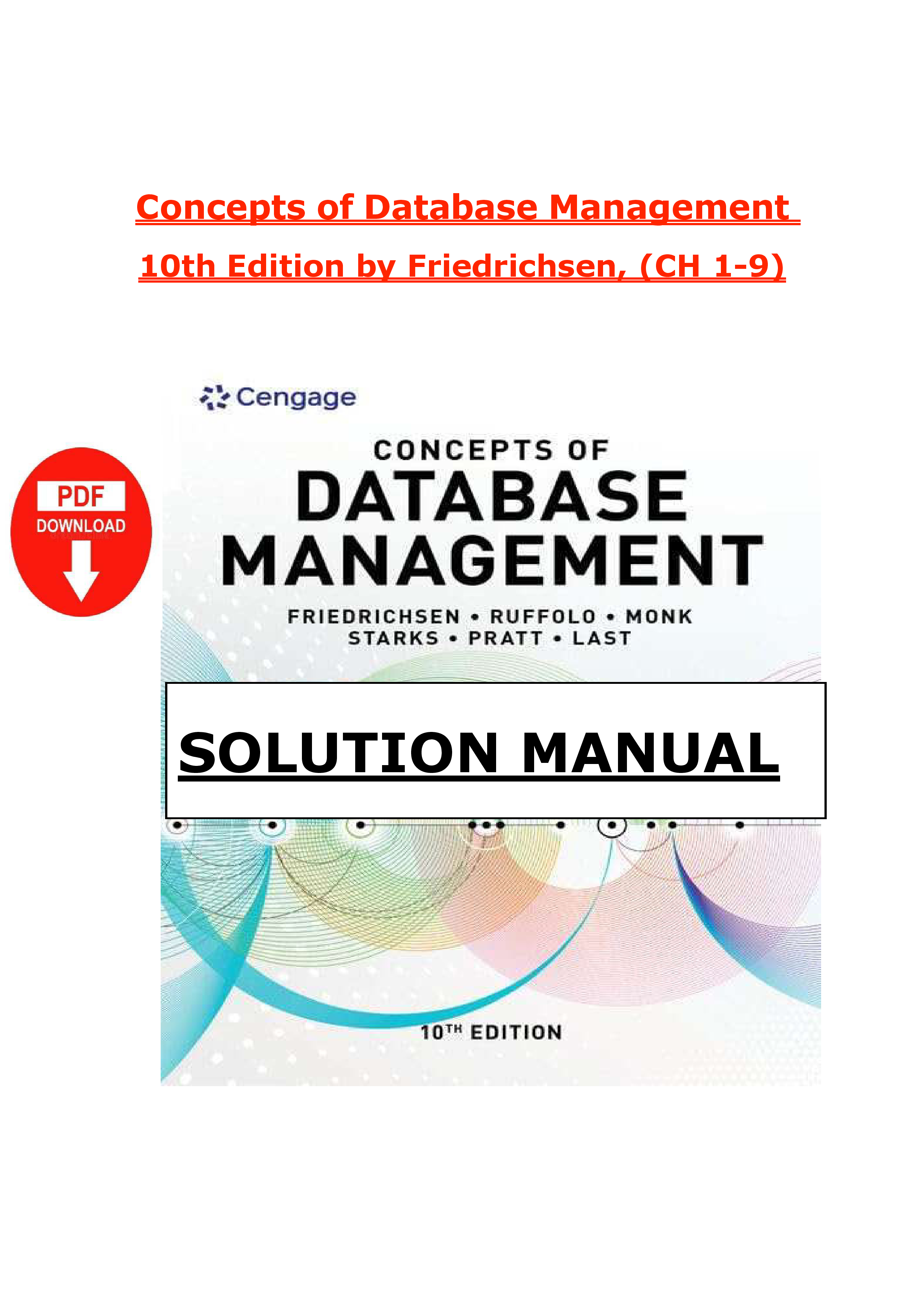 solutions manual for Concepts of Database Management (10th E | Inspire ...