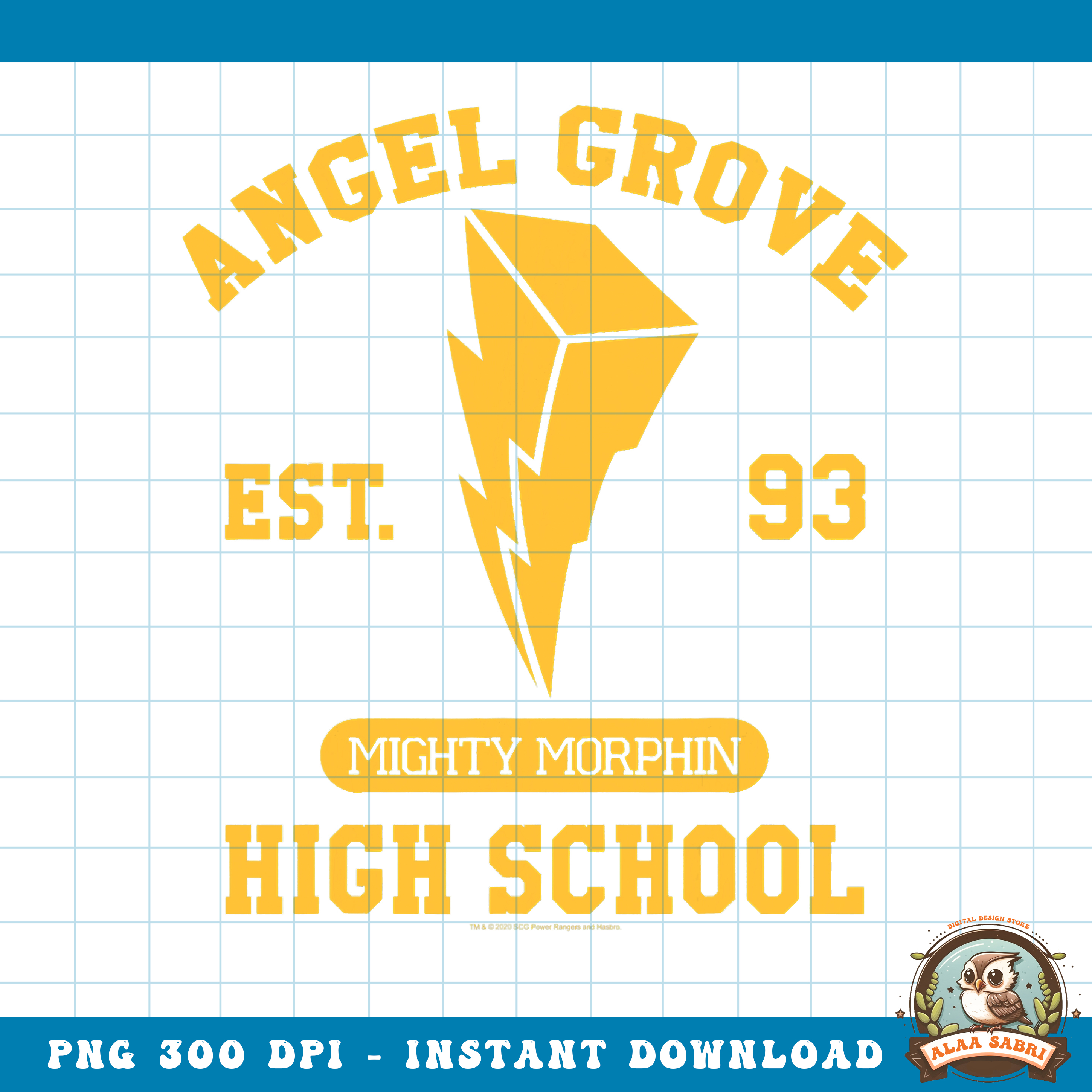 Power Rangers Angel Grove High School Gold Collegiate png, d | Inspire ...