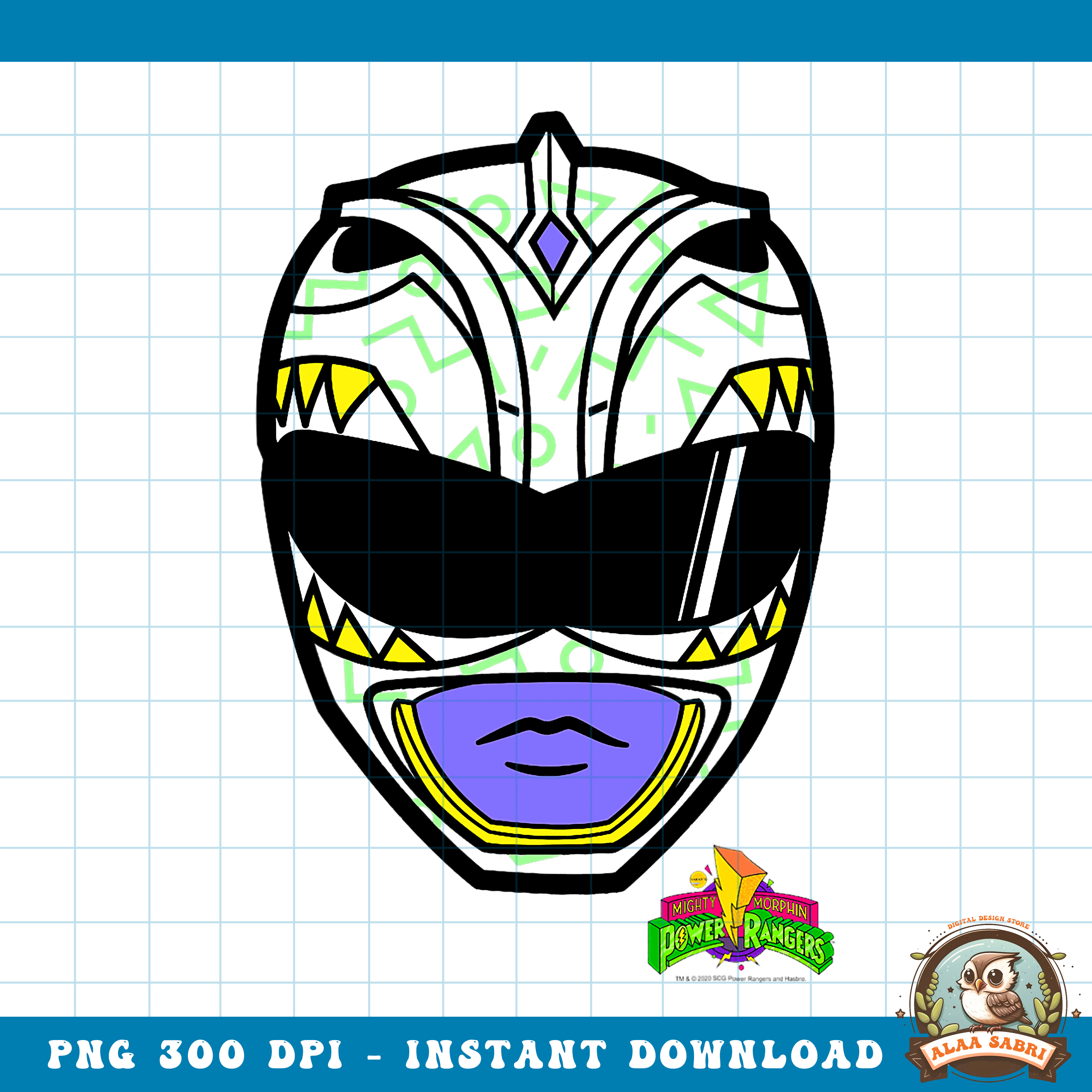 Power Rangers Green Ranger Retro Print Big Face png, digital | Inspire ...