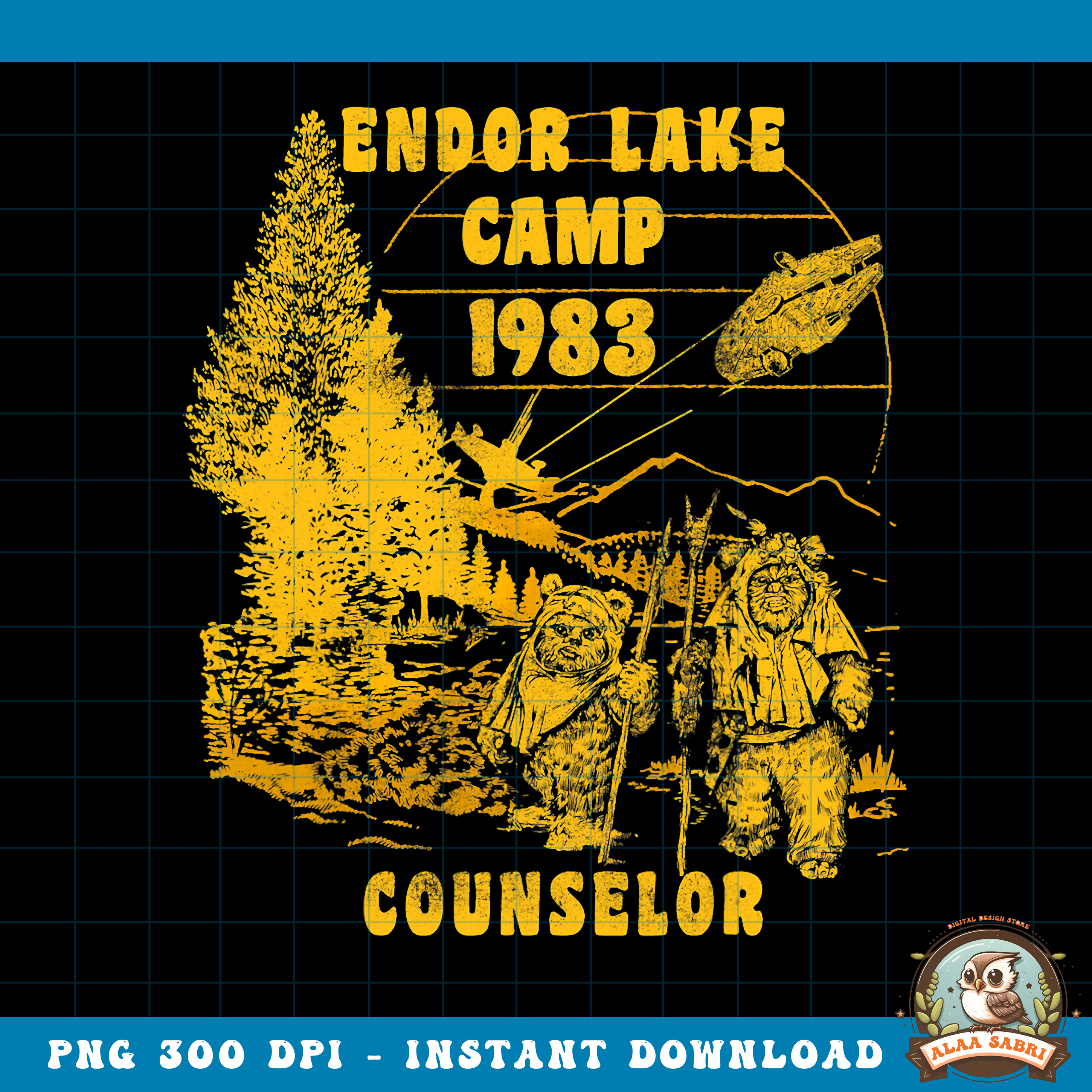 Star Wars Ewok Endor Lake _83 Camp Counselor Graphic png, di | Inspire ...