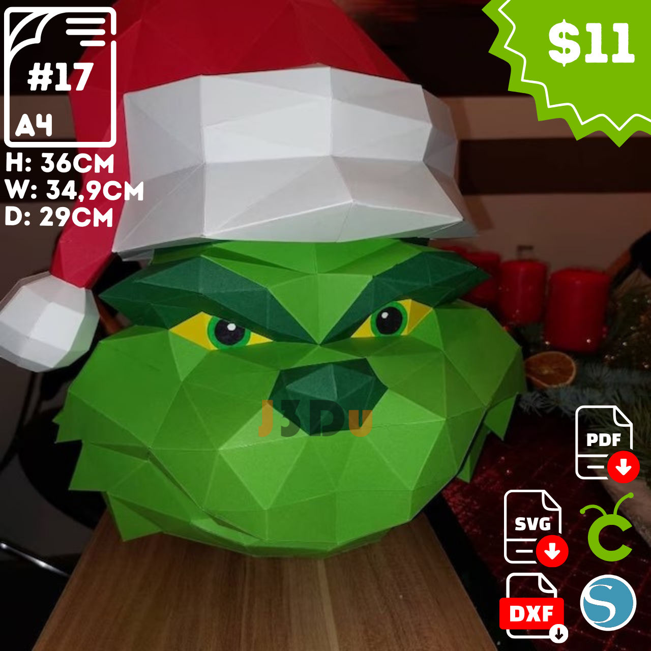 Grinch Vinera, Winebox ,Papercraft, navidad, christmas,SVG, | Inspire ...