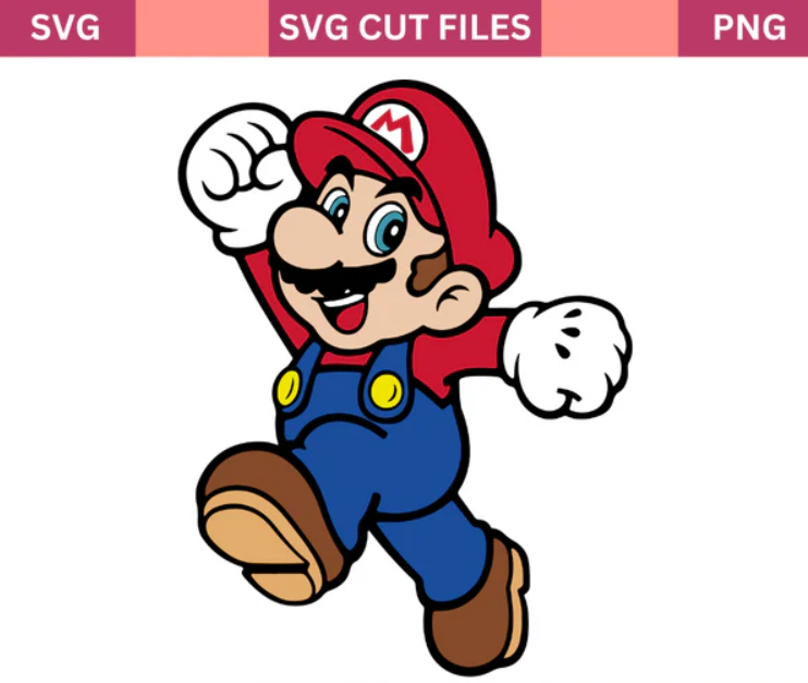 Mario SVG Cut File for Cricut - Perfect for Gaming-Inspired | Inspire Uplift