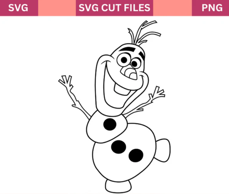 Olaf Outline SVG Cut File for Cricut - Perfect for Frozen-In | Inspire ...