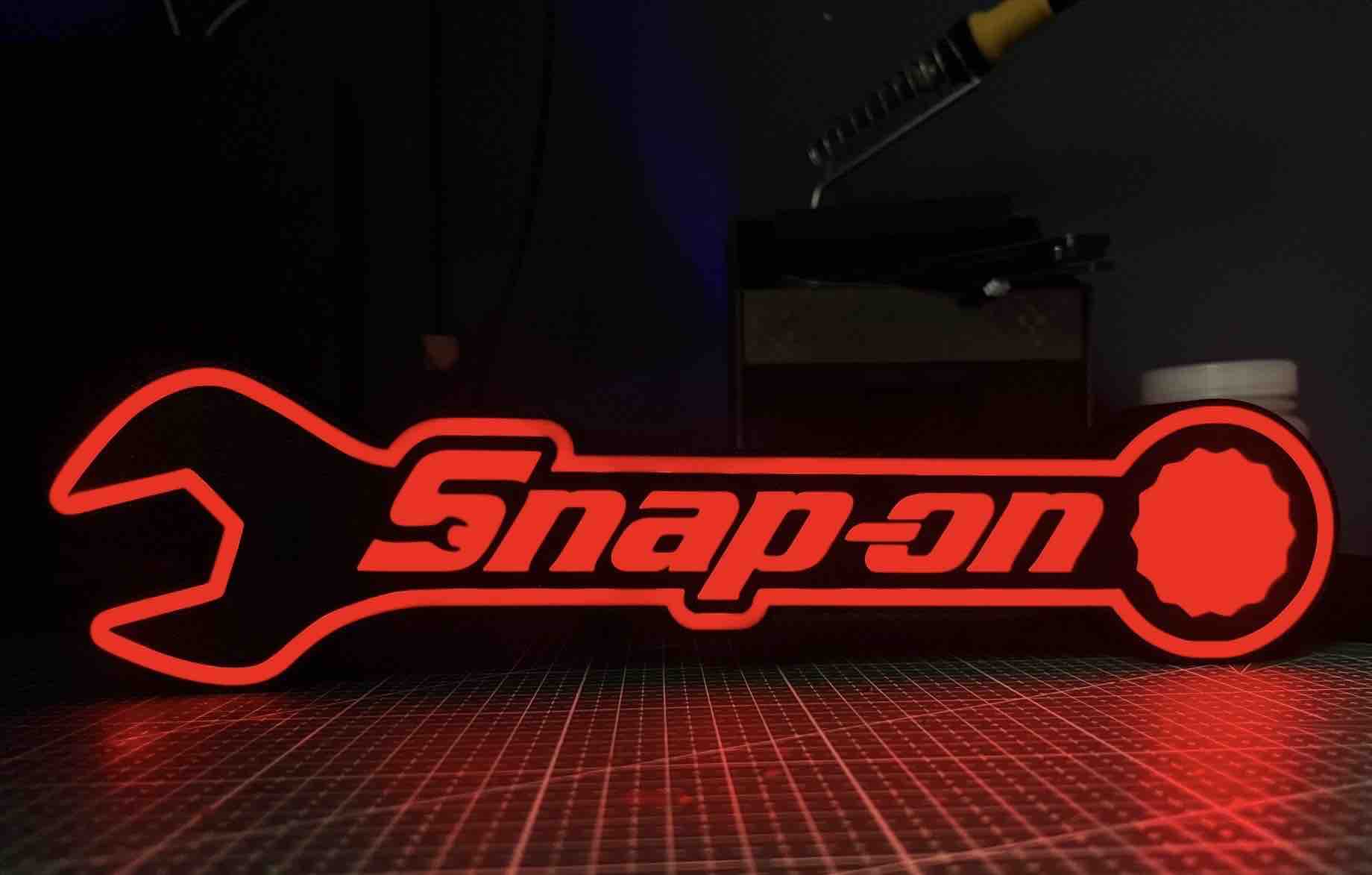 Snap on Wrench tool Light Box 3D Printed LED Lamp Neon Sign | Inspire ...