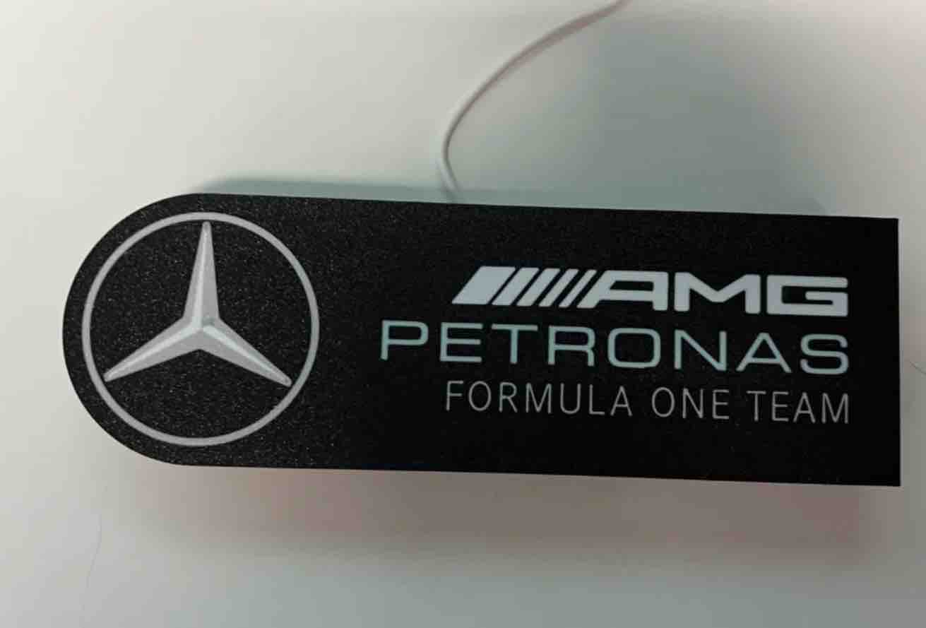 Benz AMG Team Logo Light Box 3D Printed LED Lamp Neon Sign F | Inspire ...