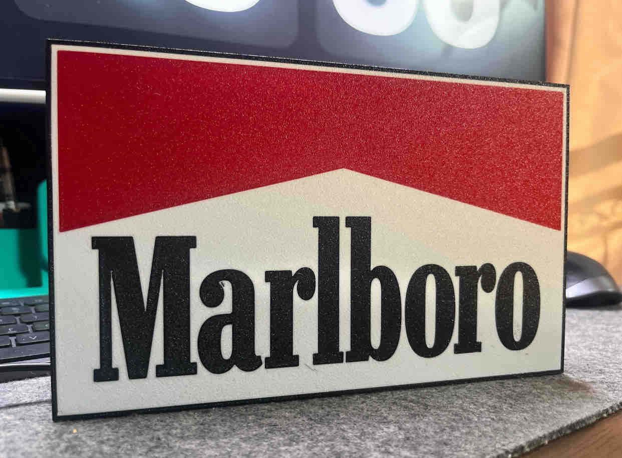 Marlboro Logo Light Box 3D Printed LED Lamp Neon Sign For Ma | Inspire ...