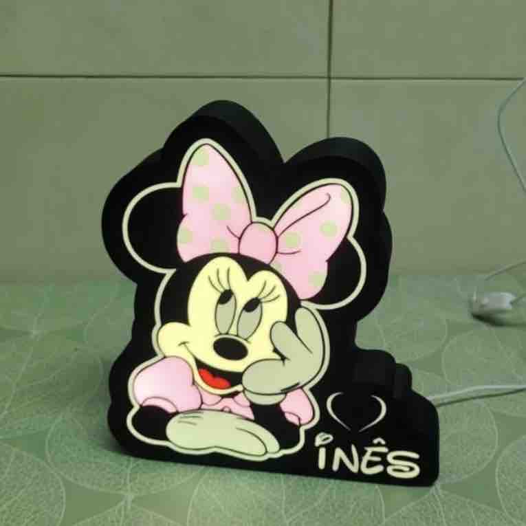 Minnie Mouse Light Box 3D Printed LED Lamp Neon Sign For Chi | Inspire ...