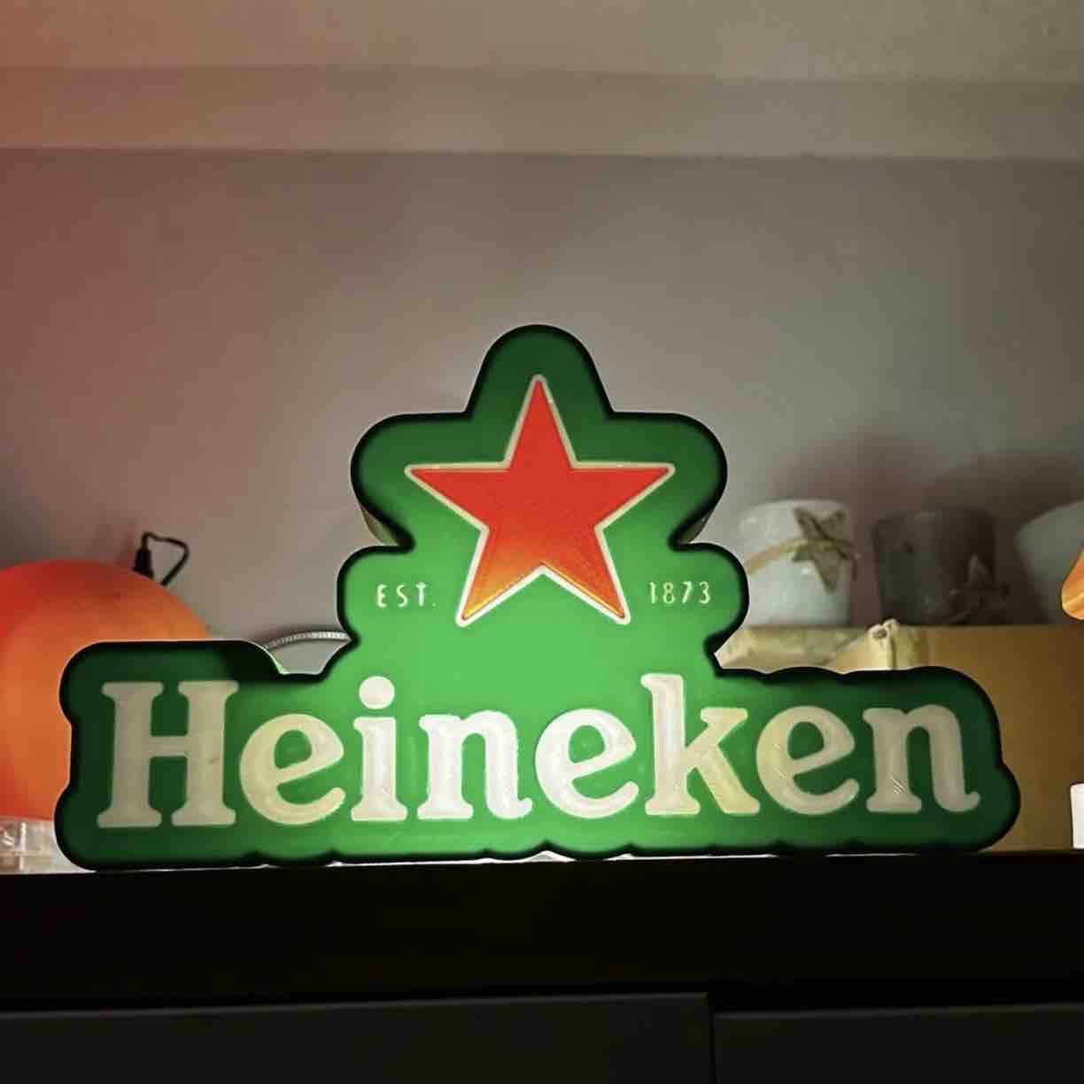 Heineken Beer Light Box 3D Printed LED Lamp Neon Sign For Ma | Inspire ...