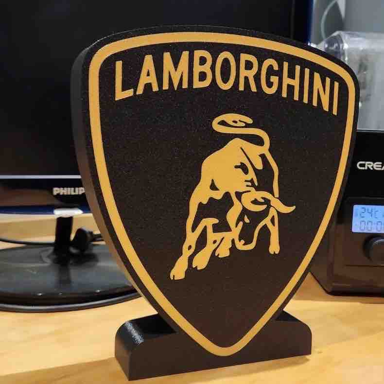 Lamborghini Logo Light Box 3D Printed LED Lamp Neon Sign For | Inspire ...