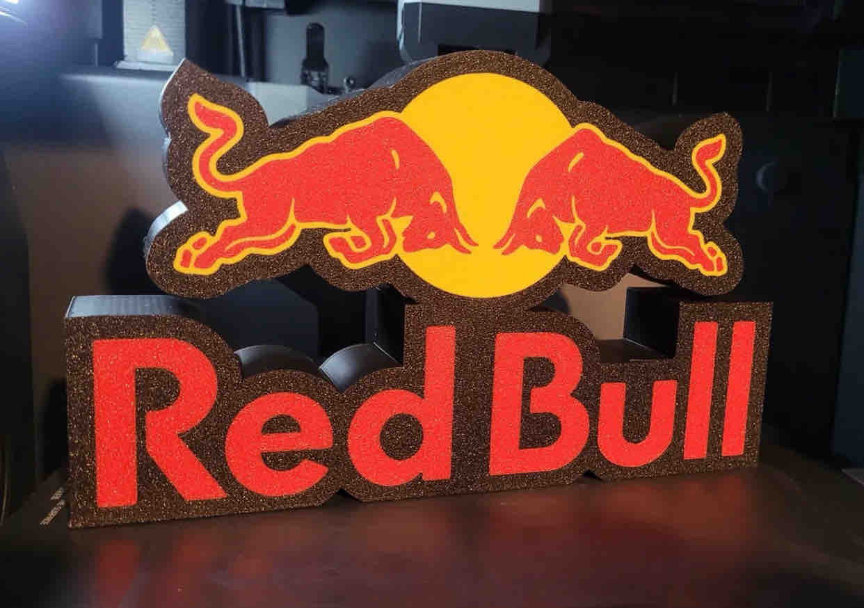 Red Bull Logo Light Box 3D Printed LED Lamp Neon Sign For Ma | Inspire ...