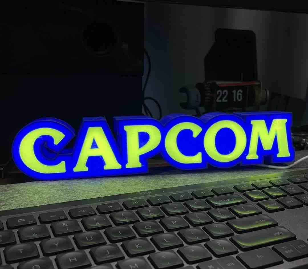 CAPCOM Logo video games Light Box 3D Printed LED Lamp Neon S | Inspire ...