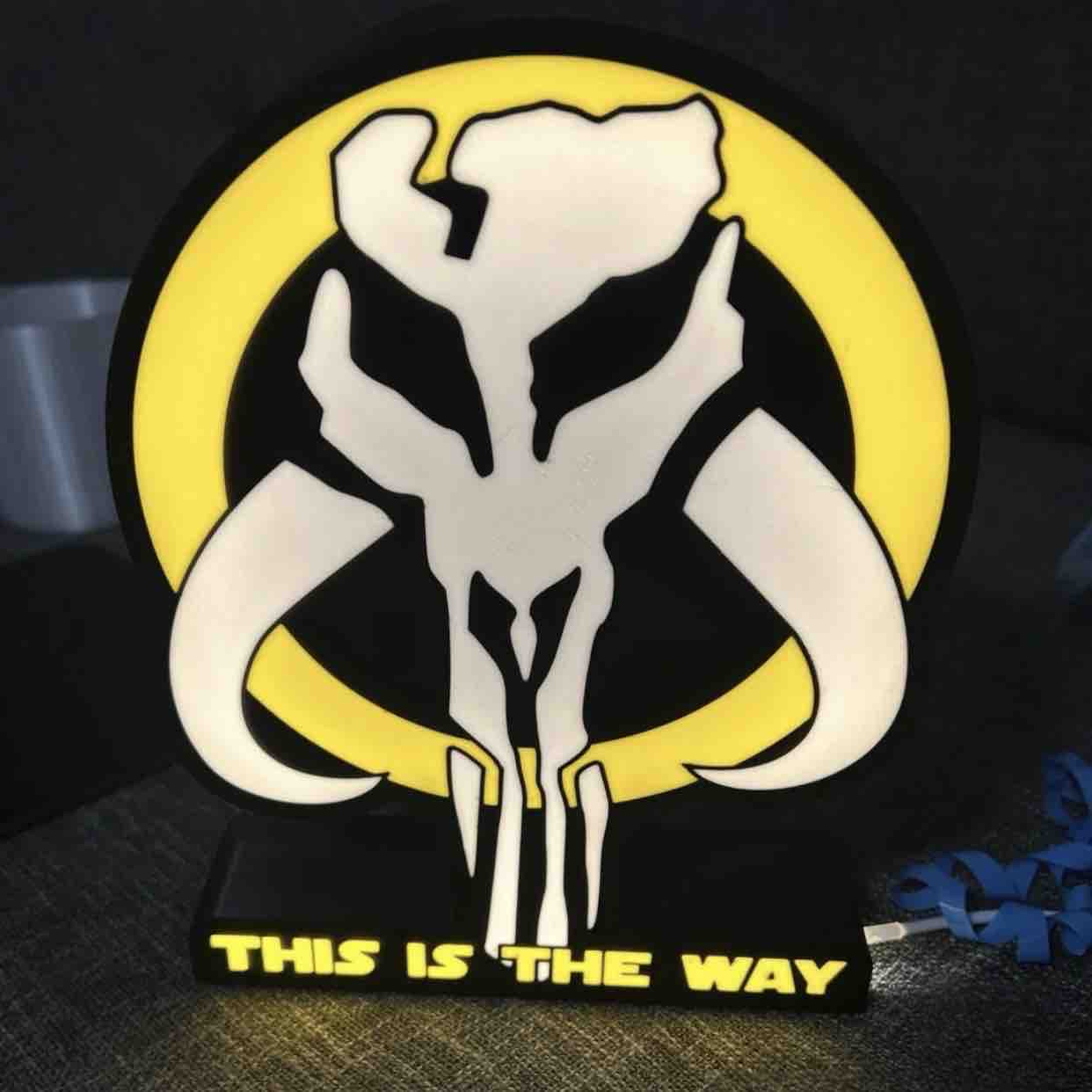 Star Wars Themed The Mandalorian Light Box 3D Printed LED La | Inspire ...