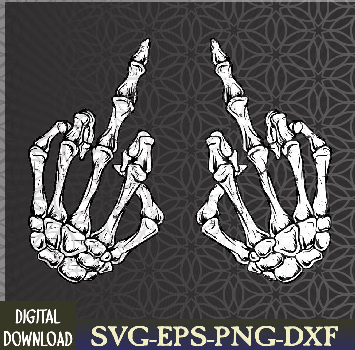 Rocker Skeleton Hand Rock On Costume Funny Halloween Svg, Ep | Inspire ...