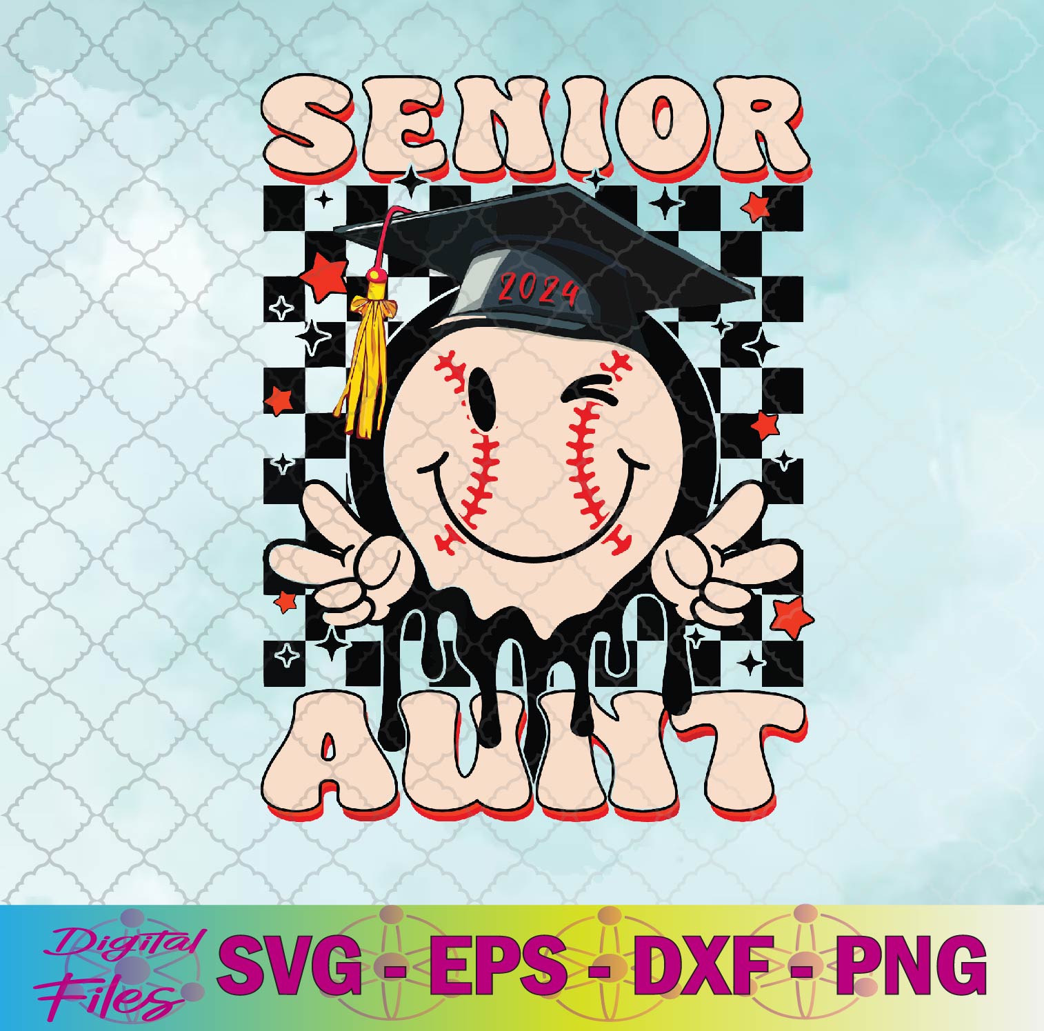 Senior Aunt Class Of 2024 Baseball Graduation Aunt 2024 Grad - Inspire ...