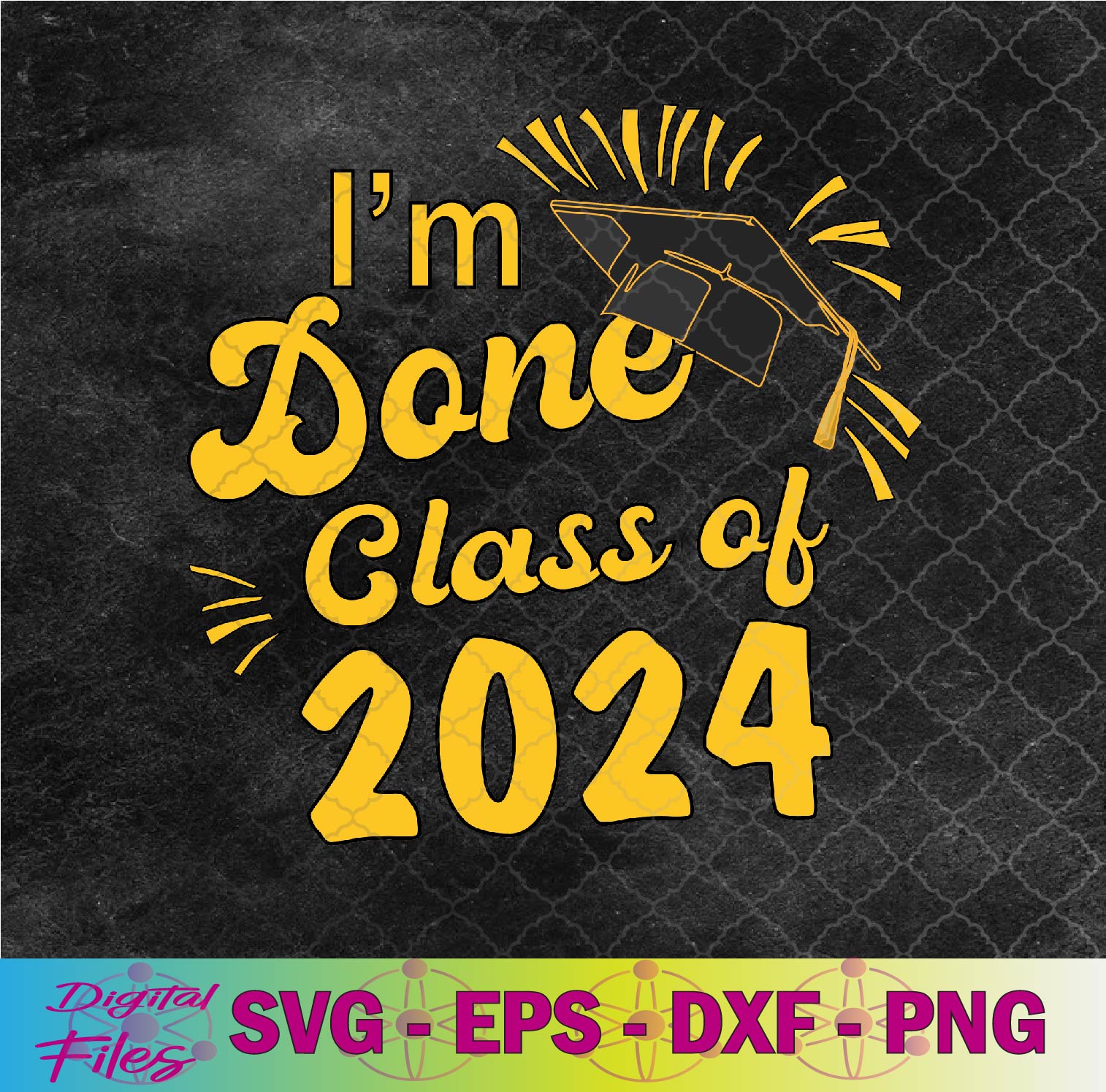 I'm Done Class Of 2024 Svg, Png, Digital Download | Inspire Uplift