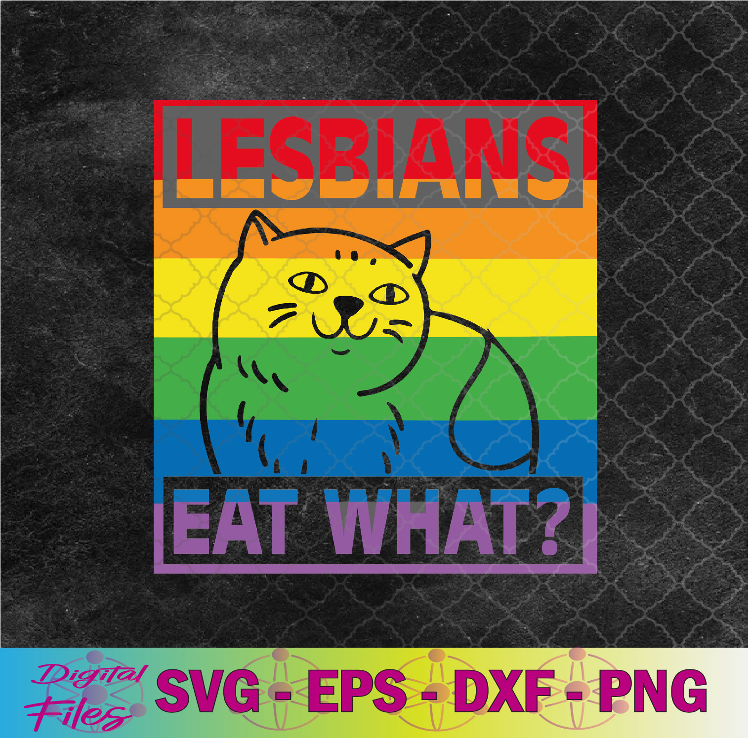 Funny Cat Gay Pride Meme Svg, Lesbians Eat What Svg, Lgbt Ra | Inspire ...