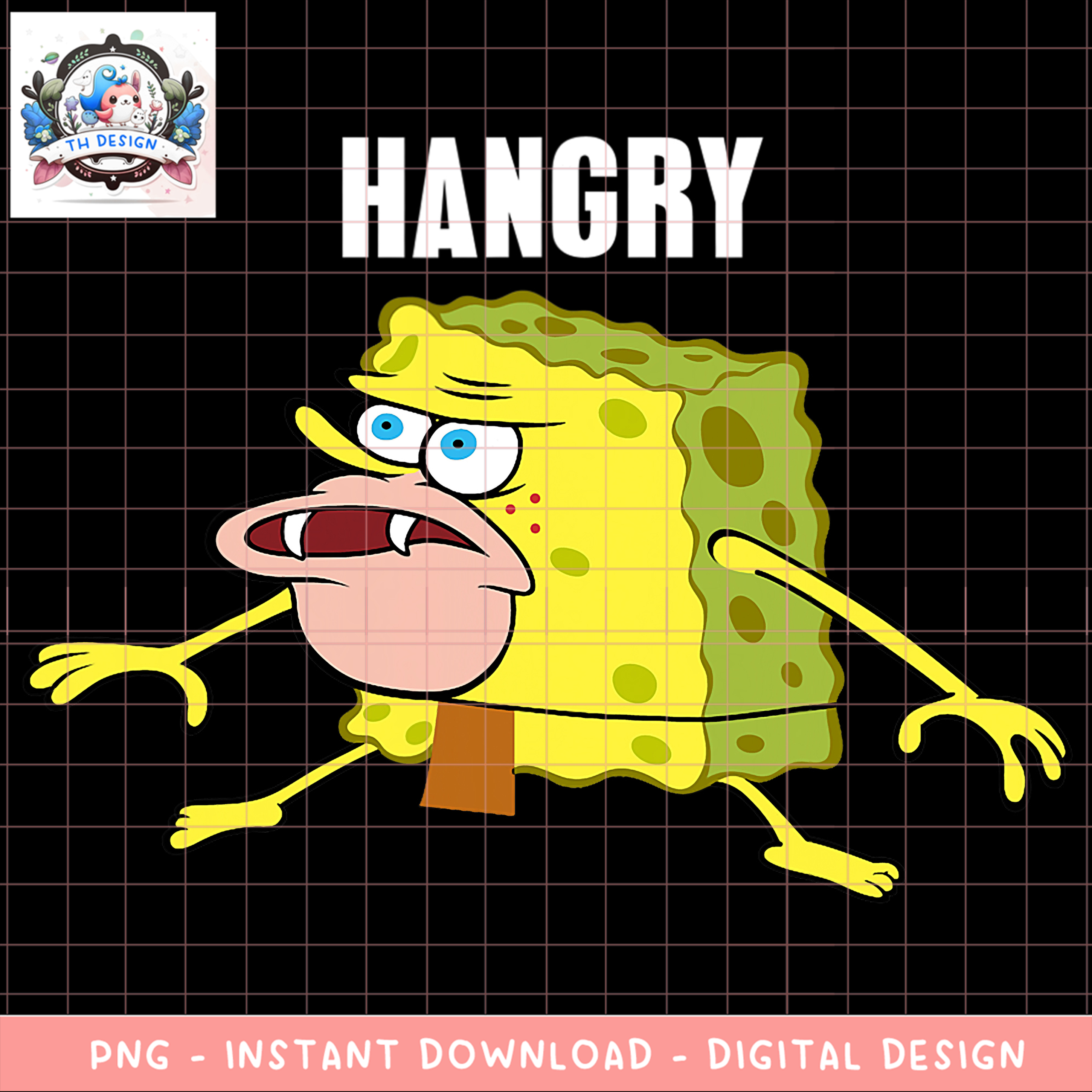 Hangry Caveman Spongebob Meme PNG Download copy | Inspire Uplift