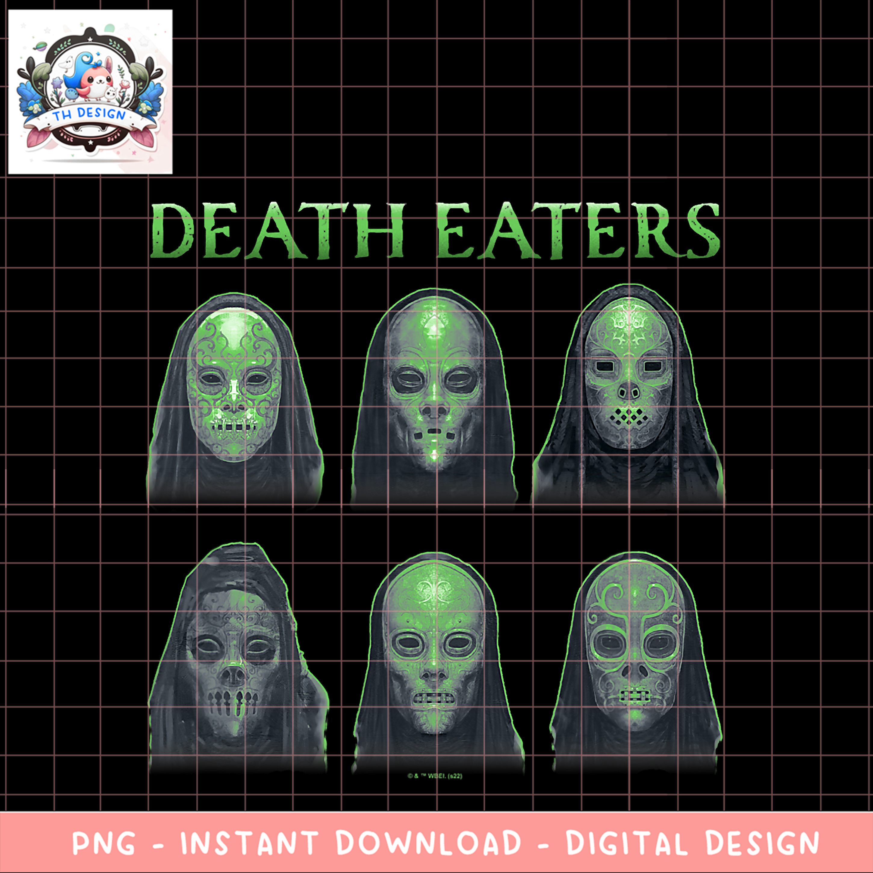 Harry Potter Death Eaters Masks Lineup PNG Download copy | Inspire Uplift