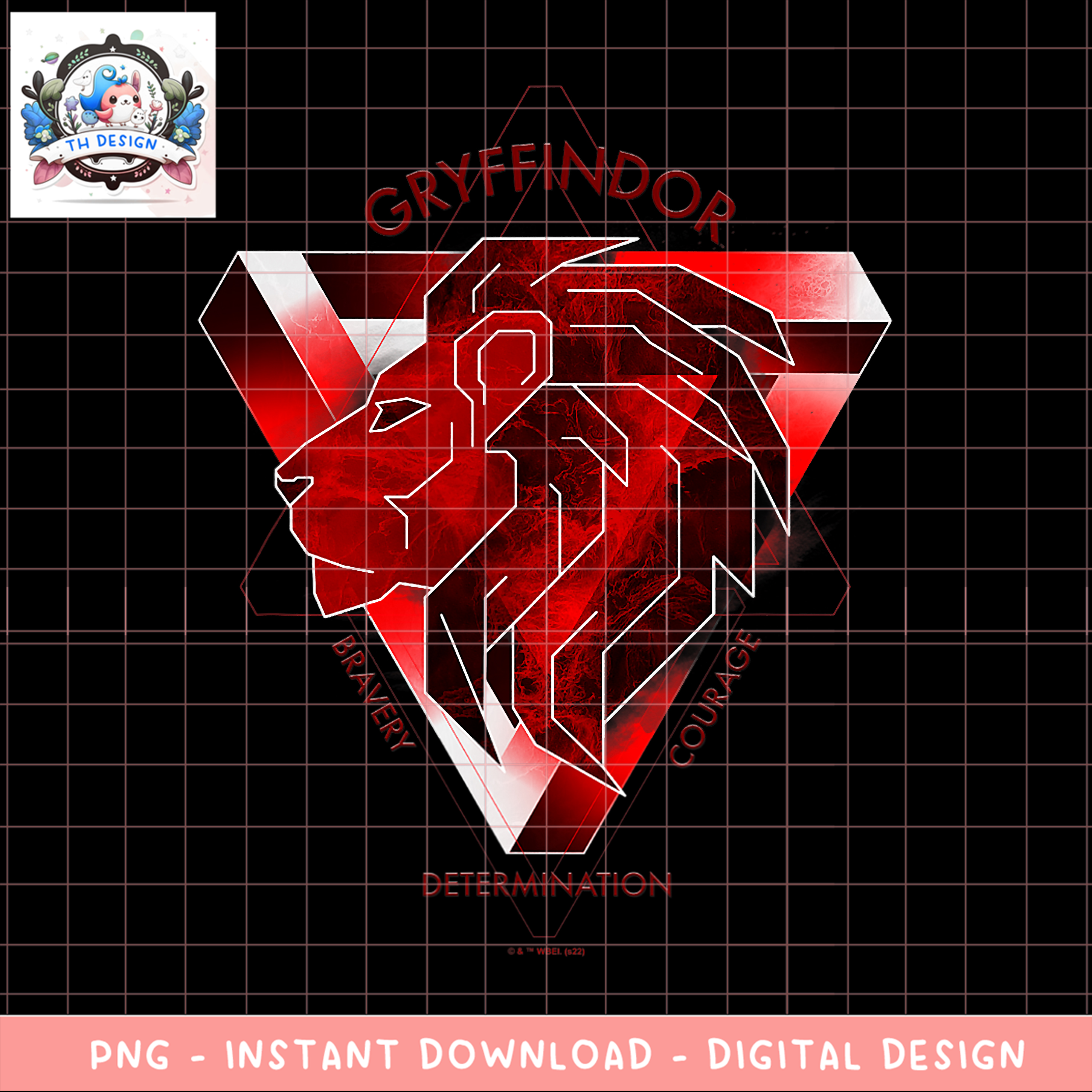 Harry Potter Deathly Hallows 2 Gryffindor Lion Crest PNG Dow | Inspire ...