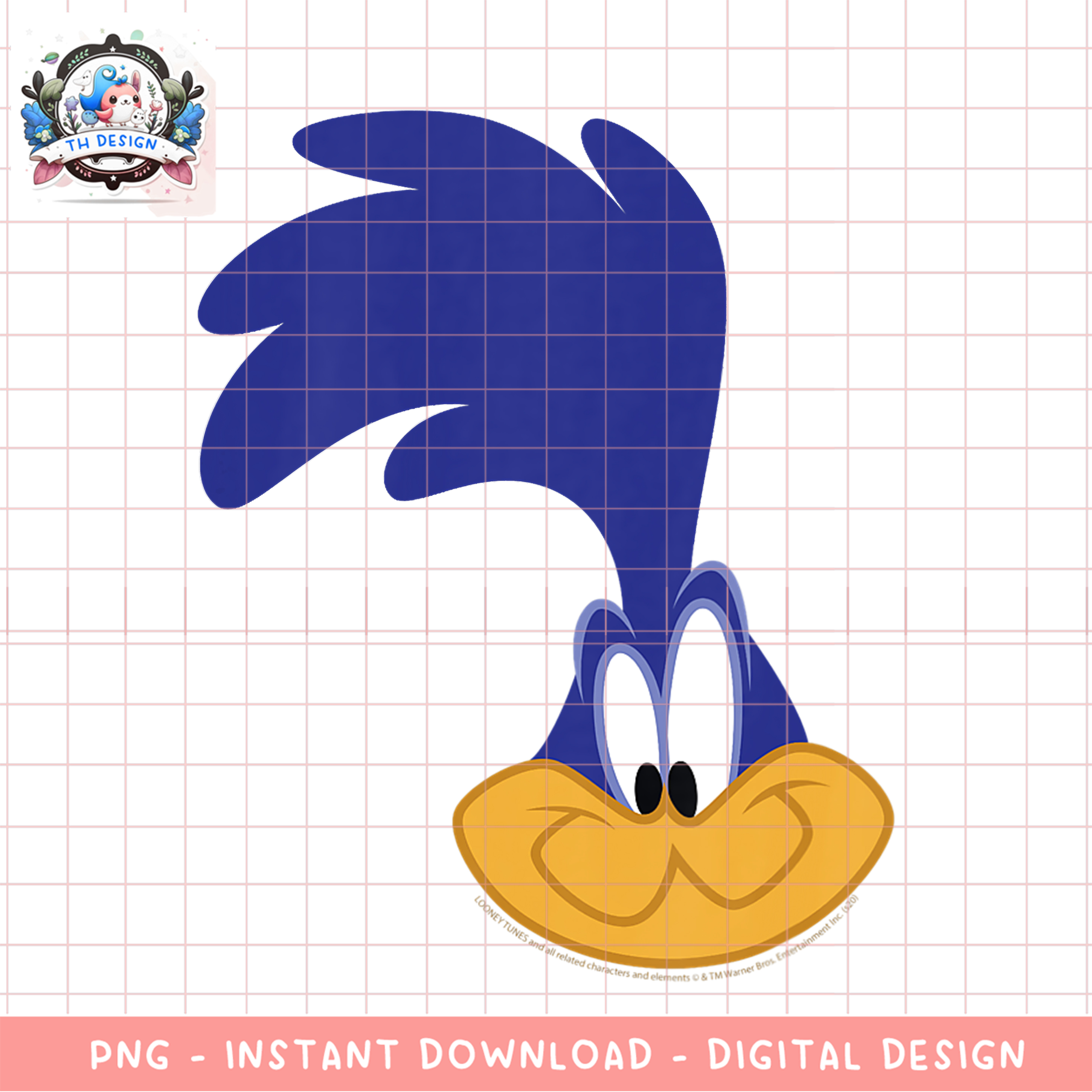 Kids Looney Tunes Road Runner Big Face png, digital download | Inspire ...