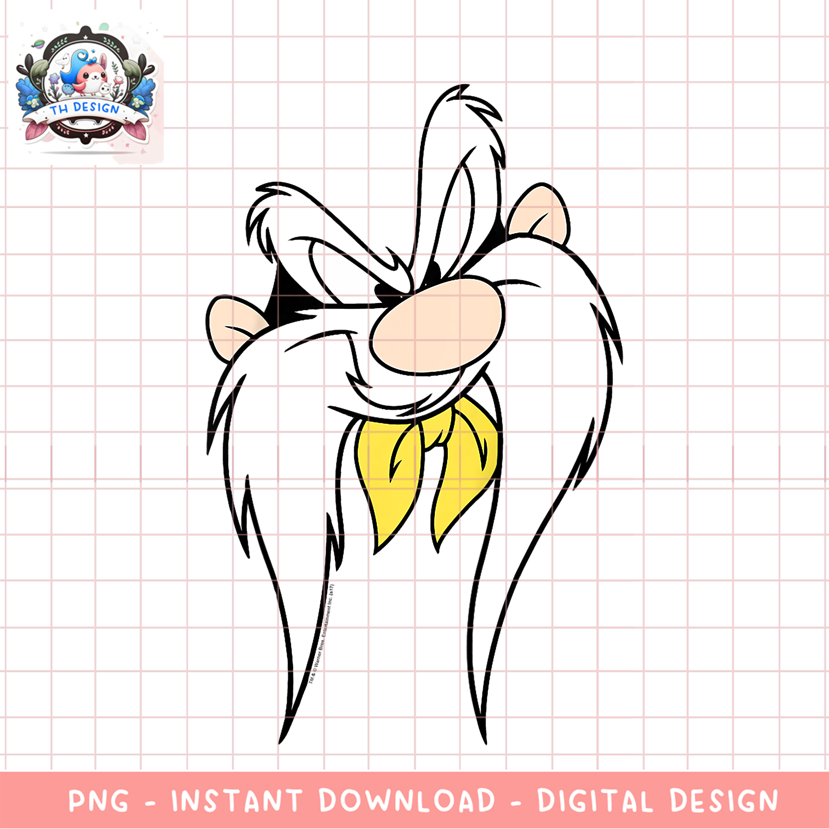 Kids Looney Tunes Yosemite Sam Face png, digital download, i | Inspire ...