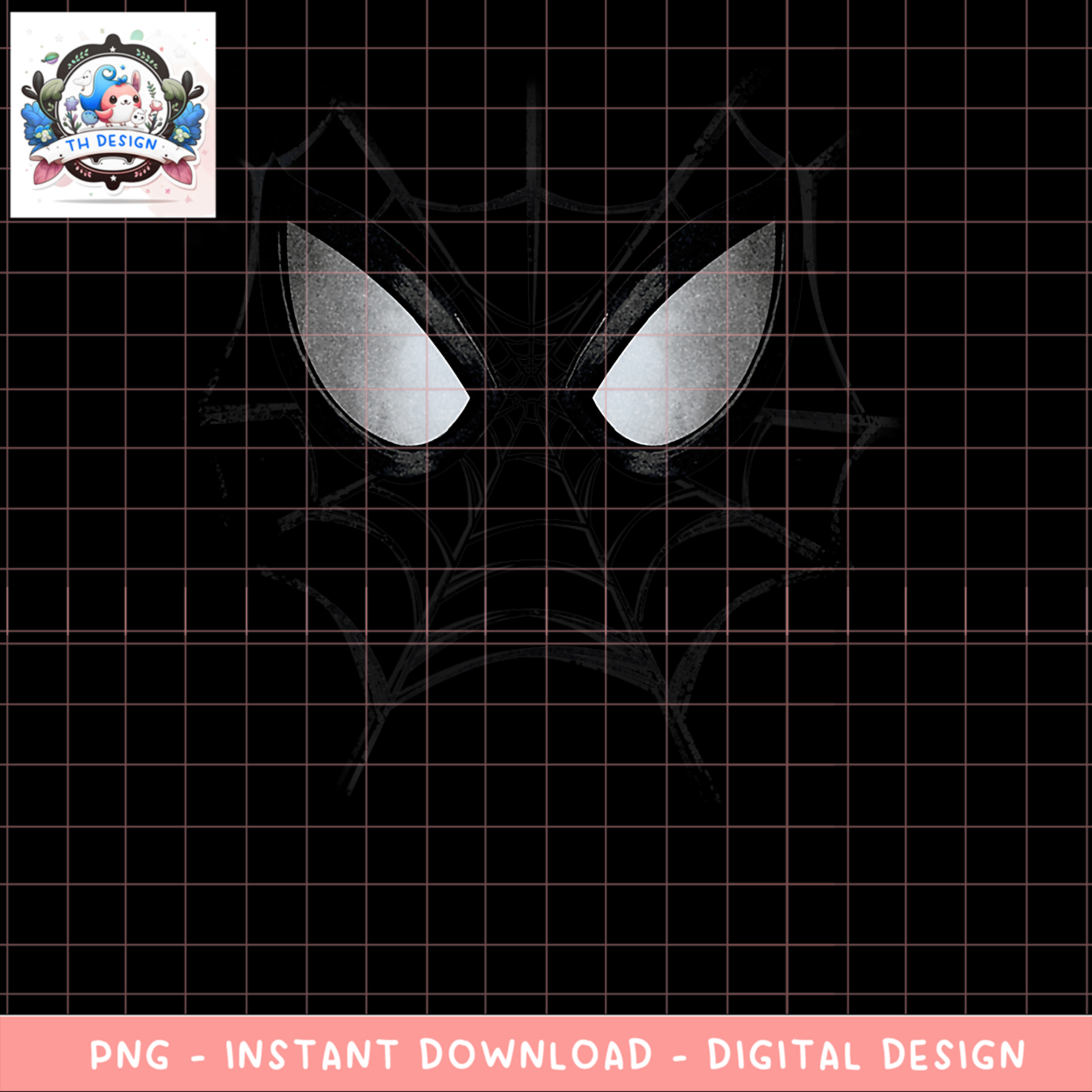 Marvel Comics Spider-Man Web Mask Big Face png, digital down | Inspire ...