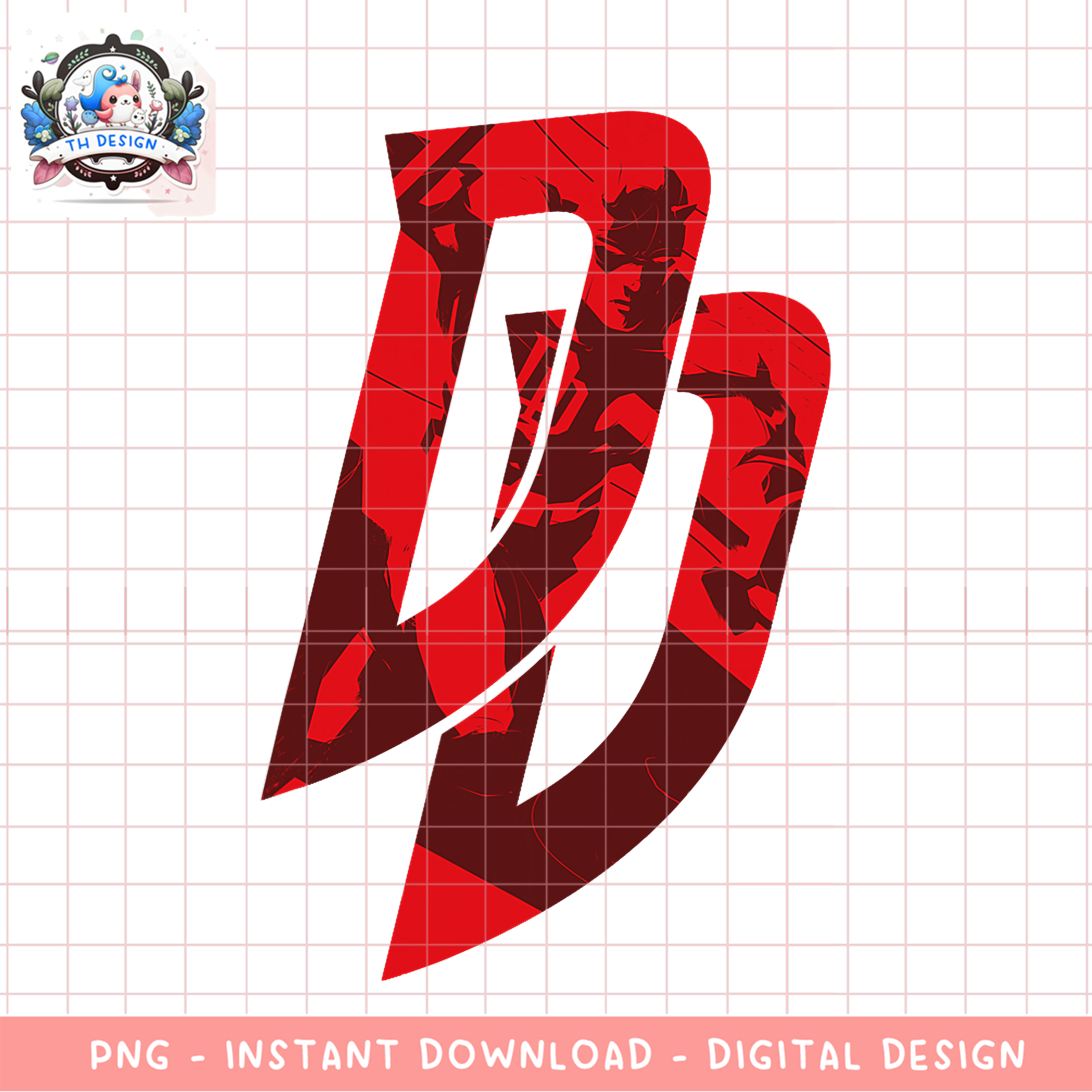 Marvel Daredevil Logo png, digital download, instant | Inspire Uplift