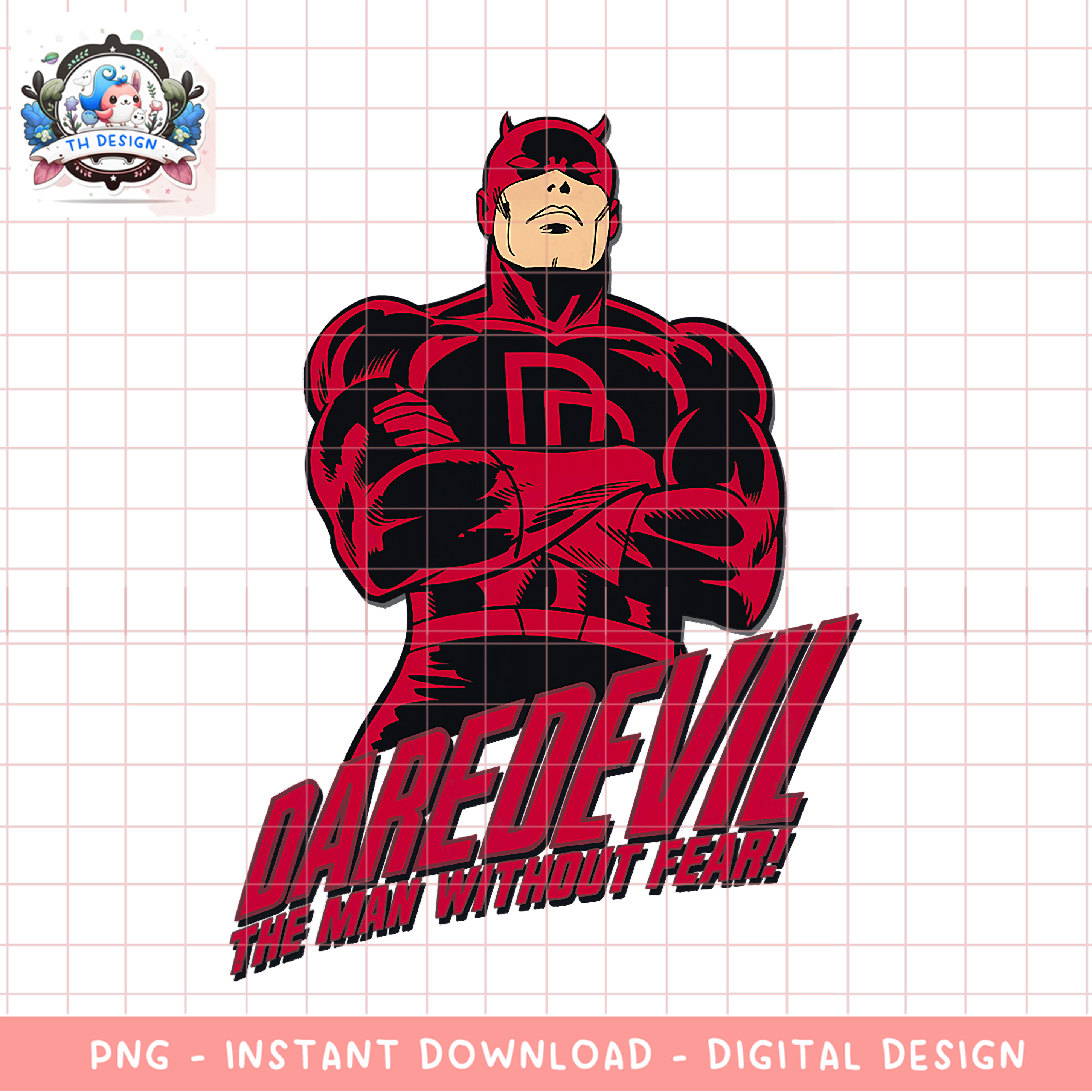 Marvel Daredevil The Man Without Fear Vintage Comic Icon png | Inspire ...