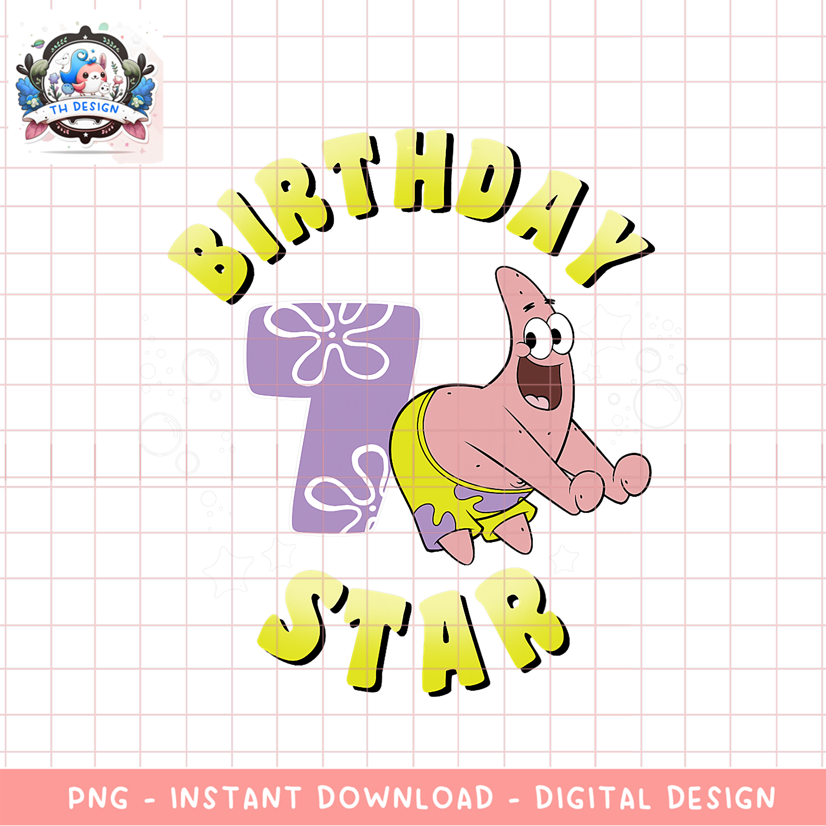 Nickelodeon SpongeBob SquarePants Patrick Star 7th Birthday | Inspire ...