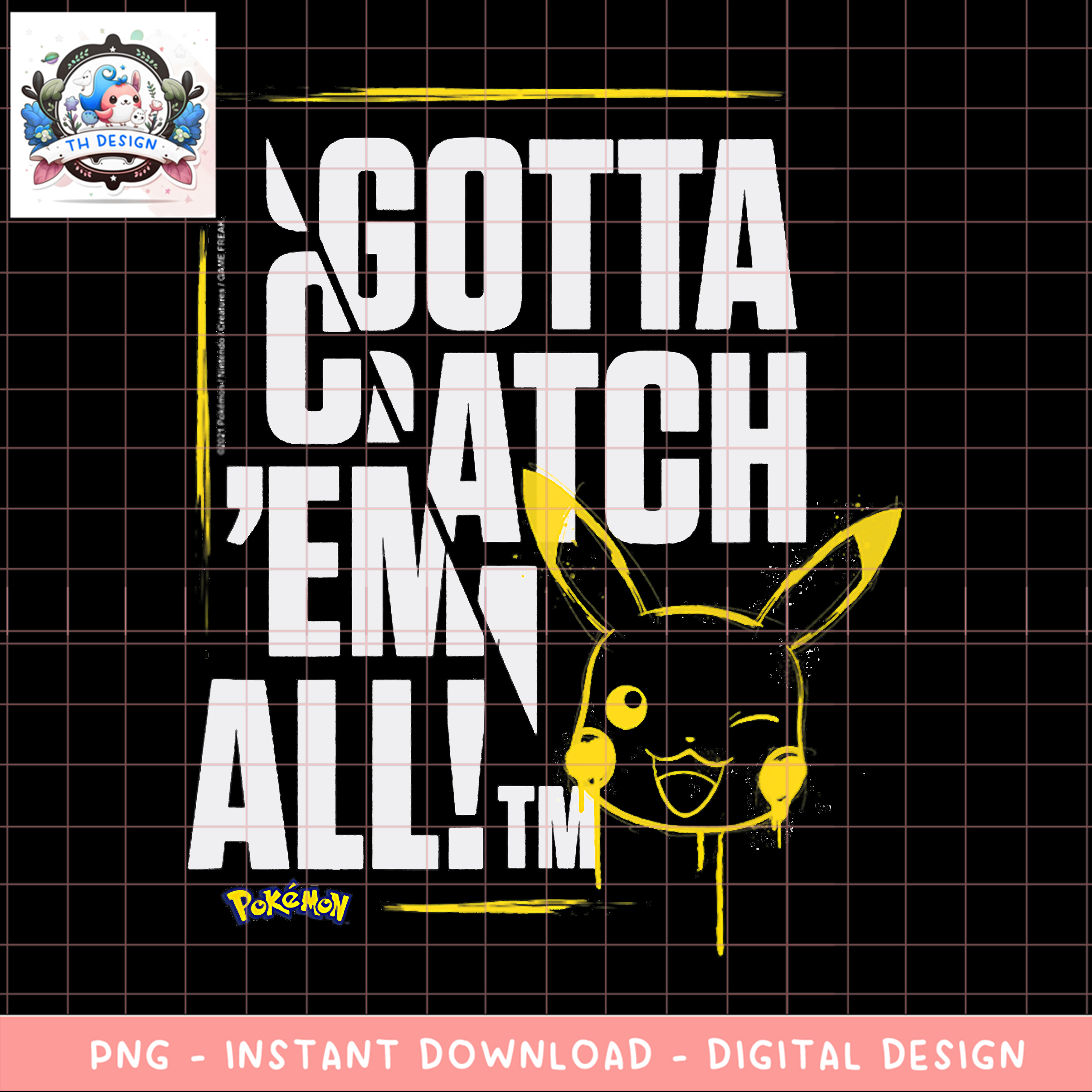 Pokemon - Gotta Catch Em All png, digital download, instant | Inspire ...