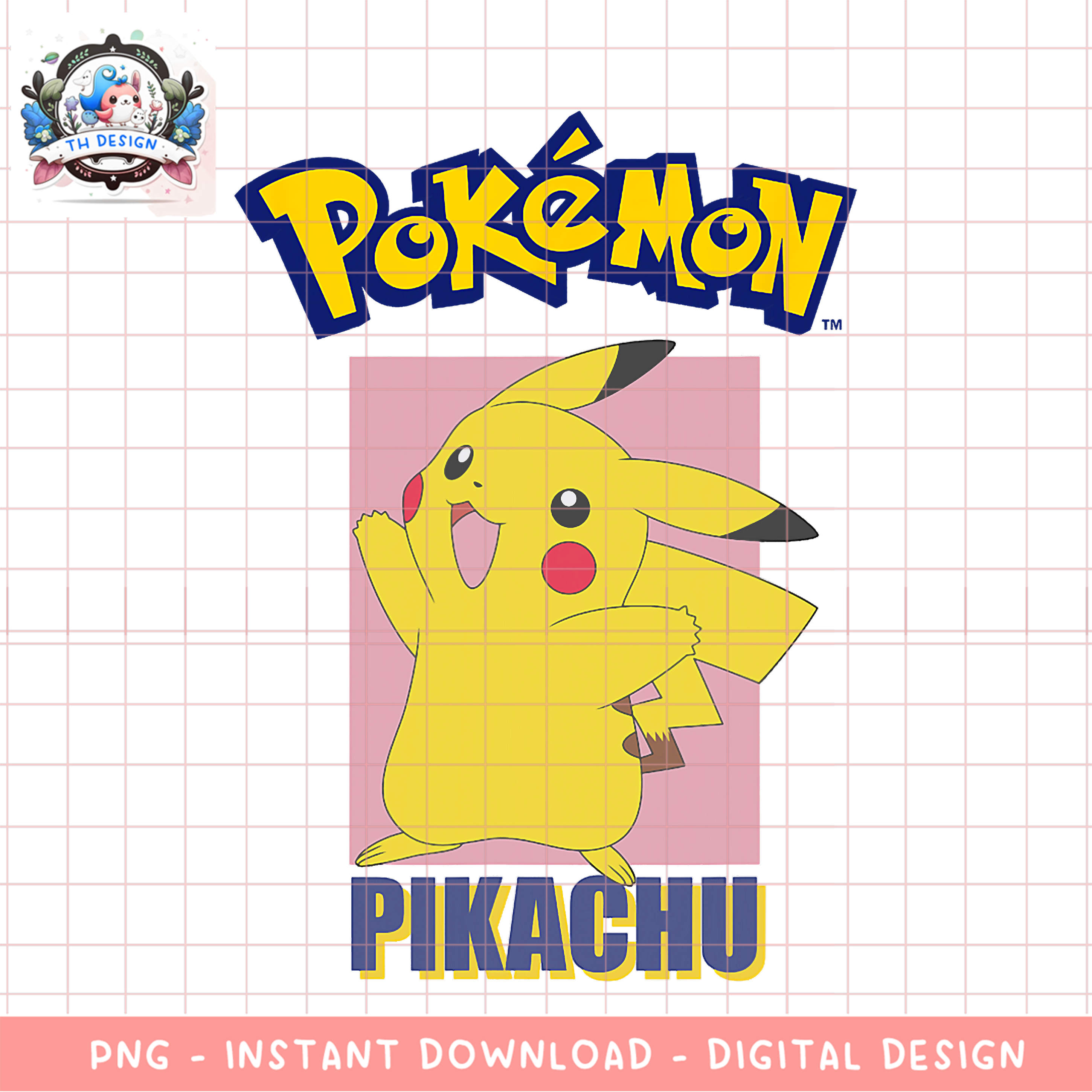Pokemon Happy Pikachu Pose Poster png, digital download, in | Inspire ...