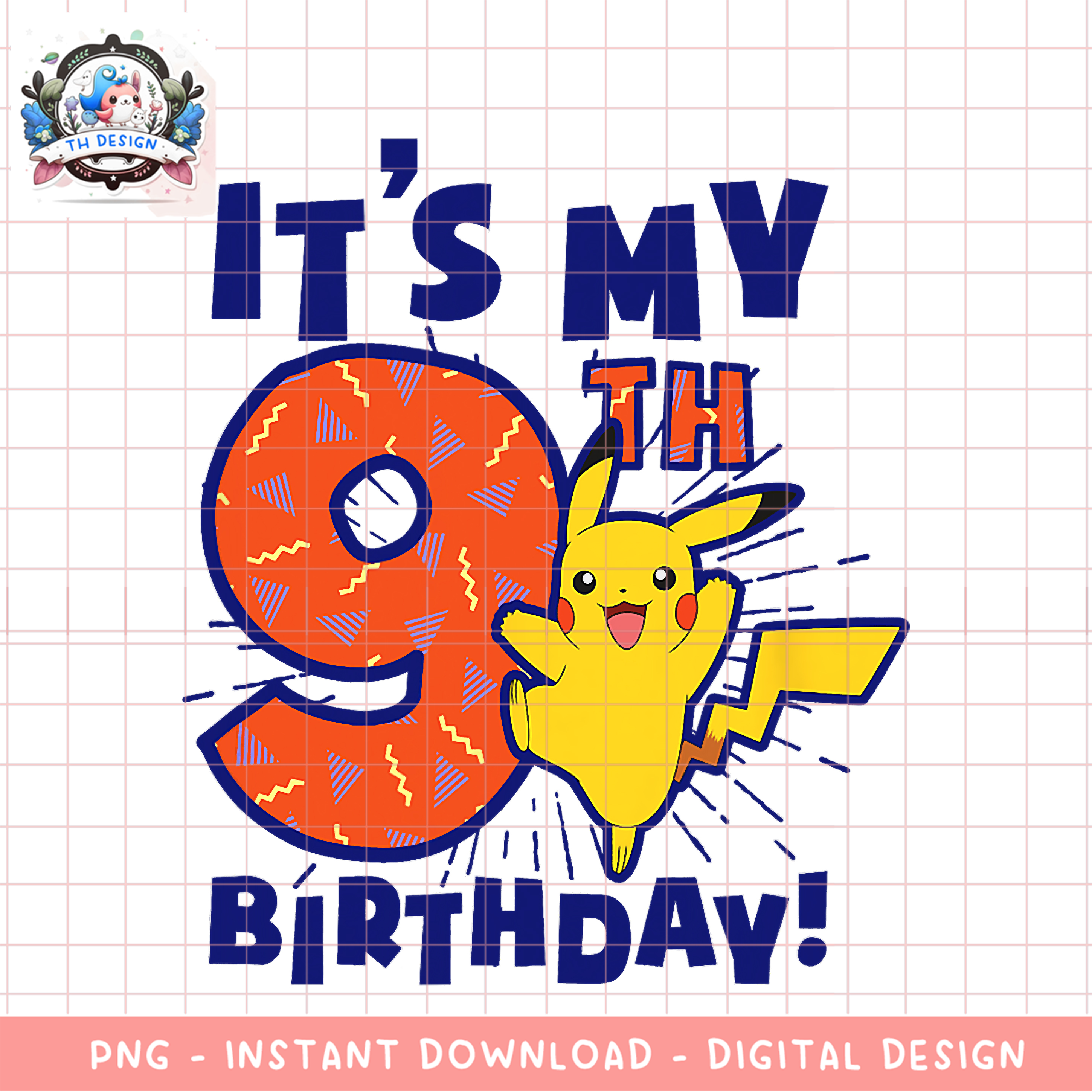 Pokemon It_s My 9th Birthday! Pikachu Celebration png, digi | Inspire ...