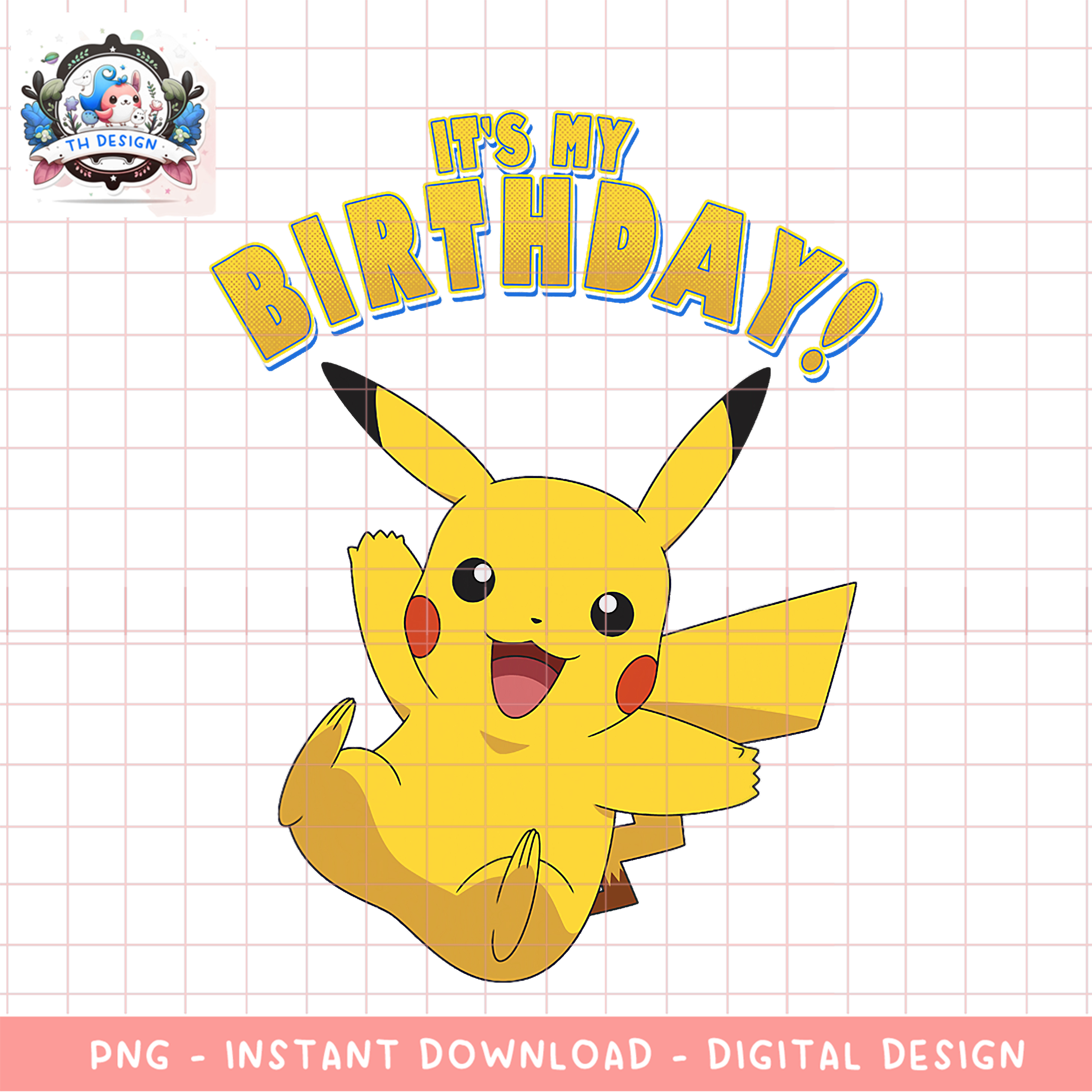 Pokemon Pikachu It_s My Birthday! Jumping Poster png, digit | Inspire ...