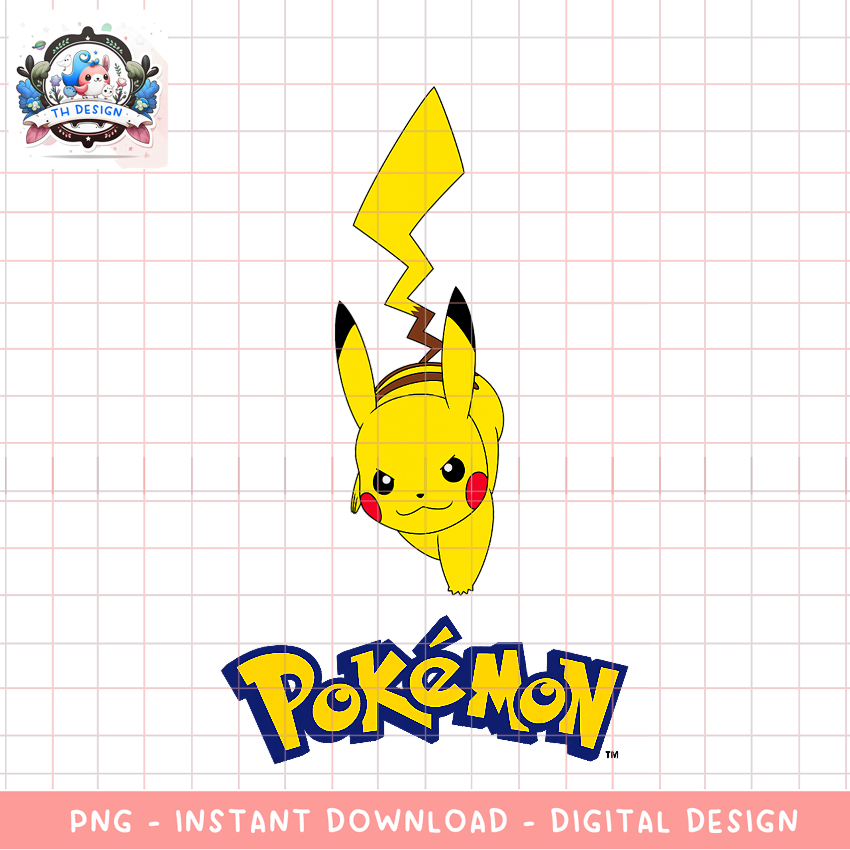 Pokemon Pikachu Quick Attack Official Logo png, digital dow | Inspire Uplift