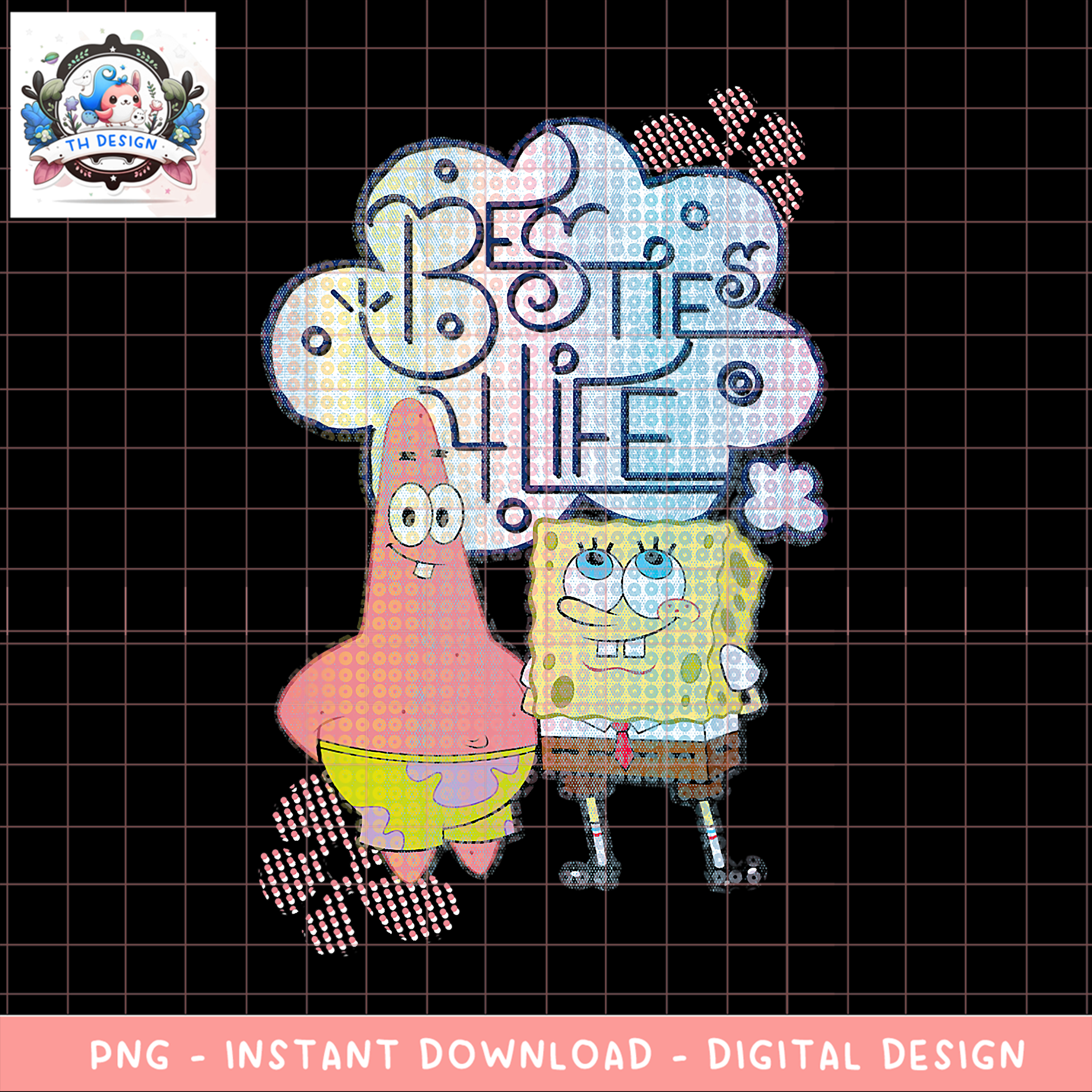 Spongebob And Patrick Bestie 4 Life png, digital download, i | Inspire ...