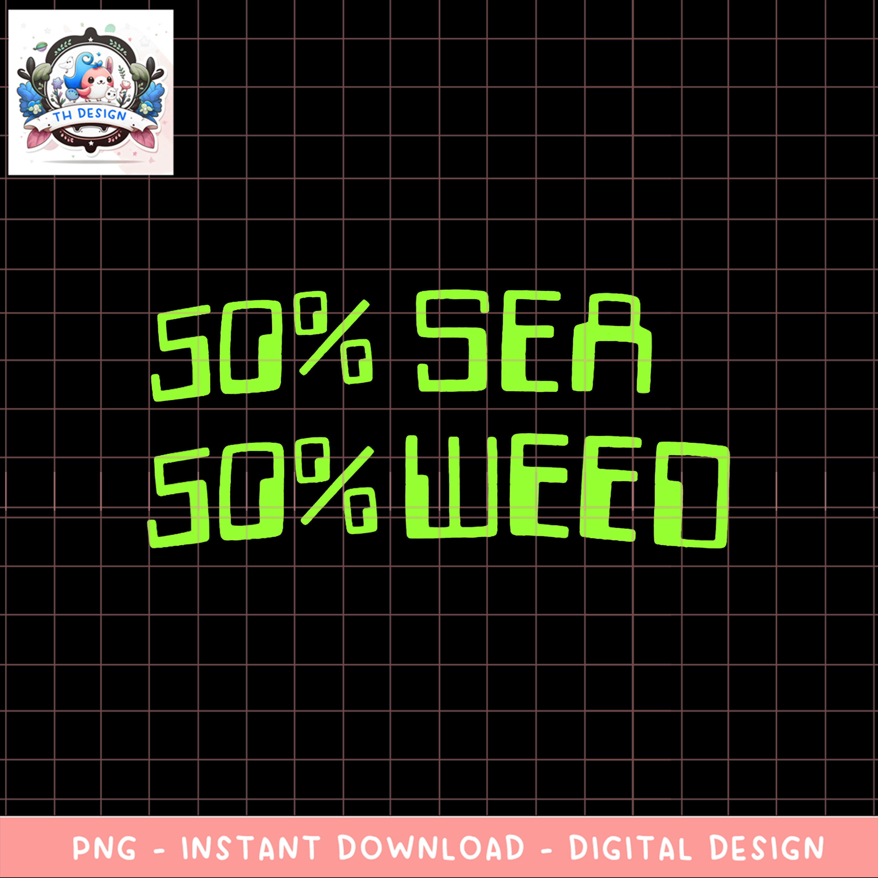 SpongeBob SquarePants 50 Sea 50 Weed png, digital download, | Inspire ...