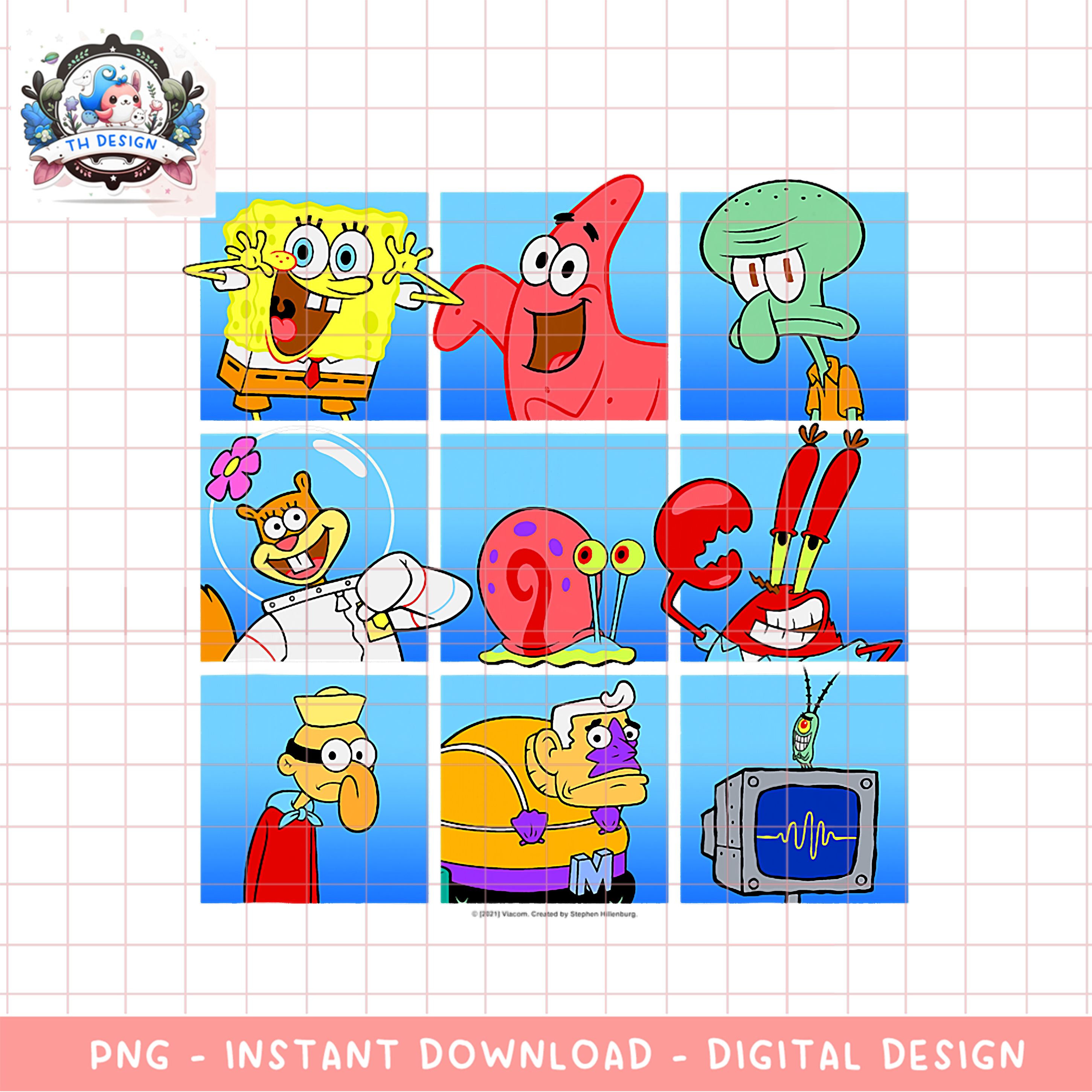 SpongeBob SquarePants Group Character Box-Up png, digital do | Inspire ...