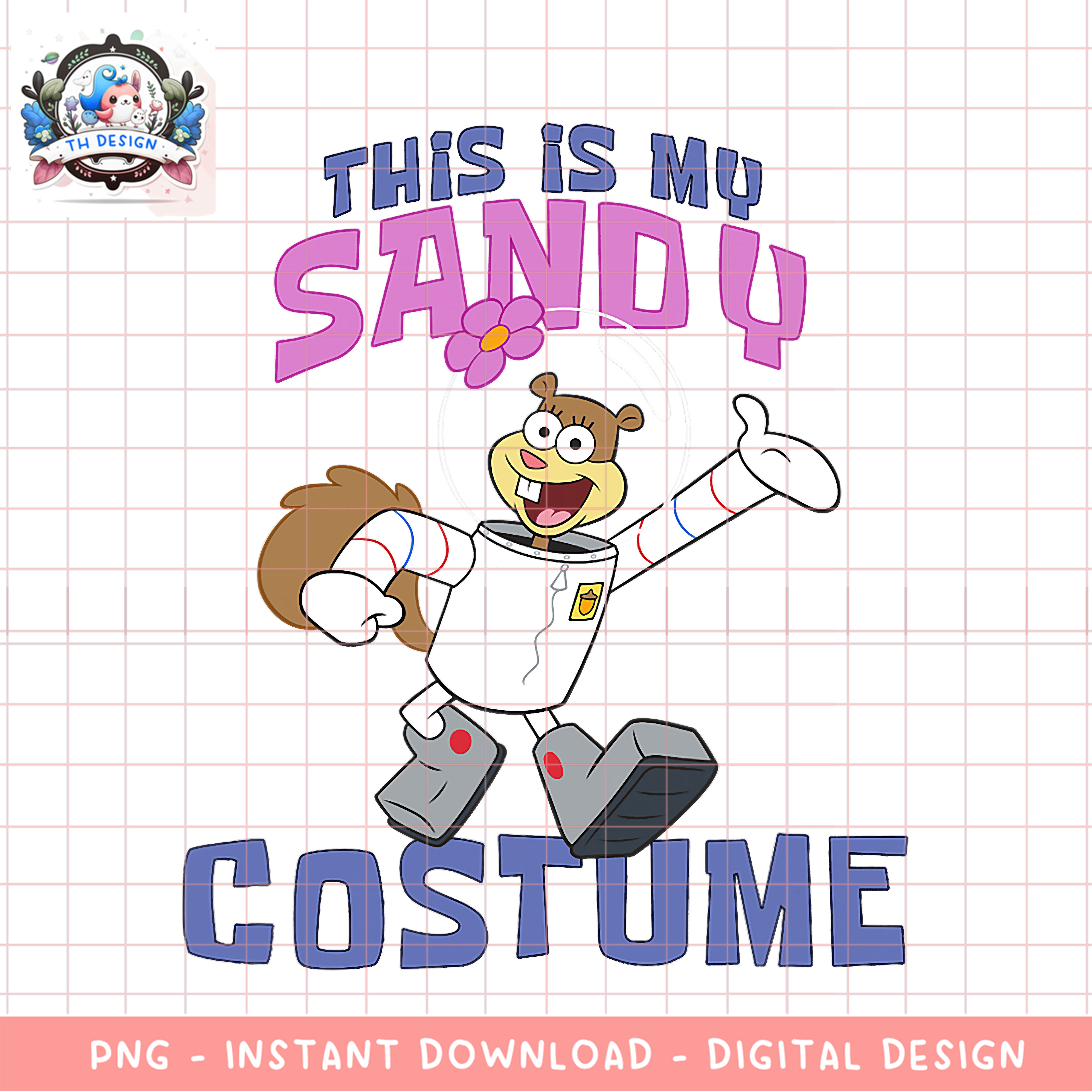 SpongeBob SquarePants Halloween This Is My Sandy Costume png | Inspire ...
