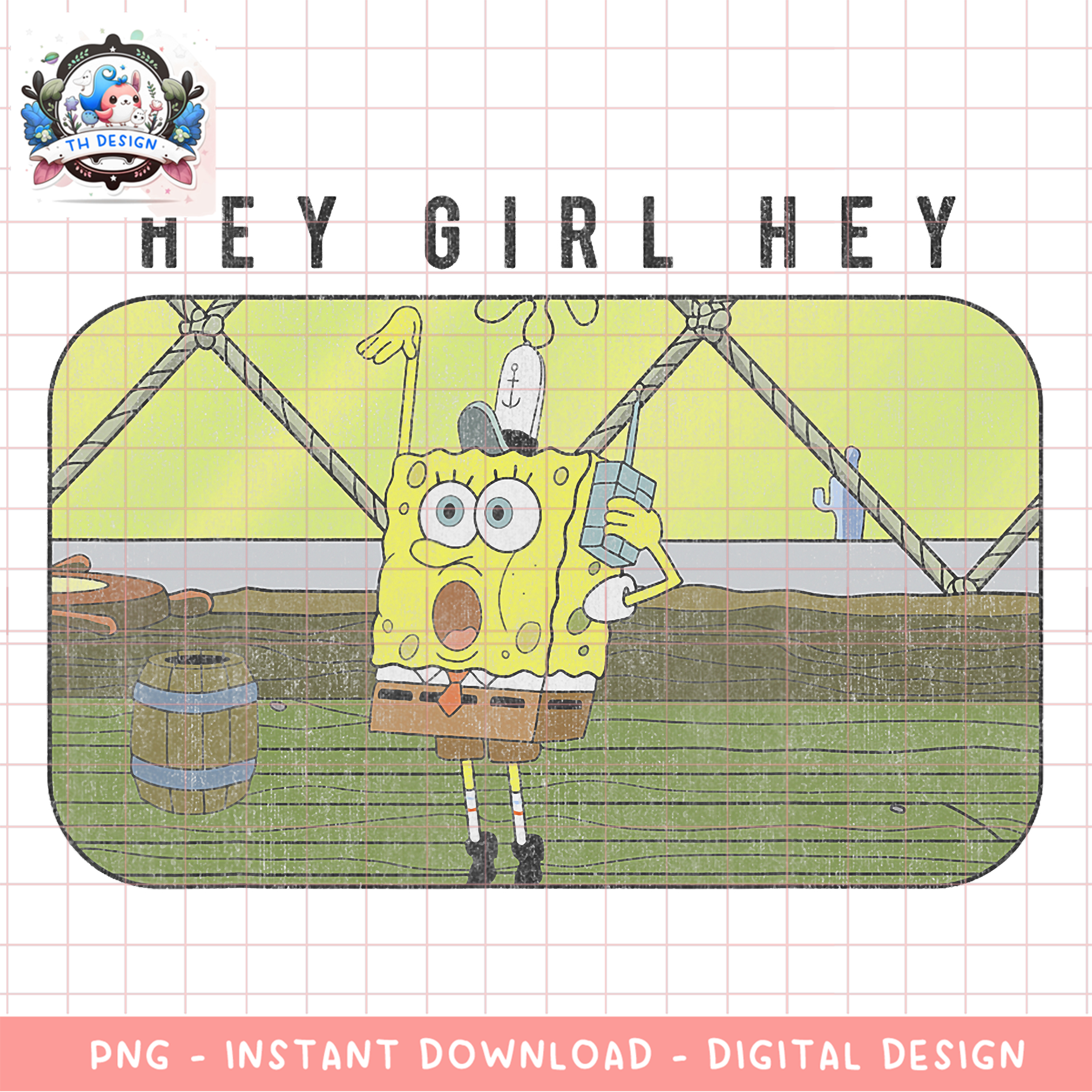 SpongeBob SquarePants Hey Girl Hey png, digital download, in | Inspire ...